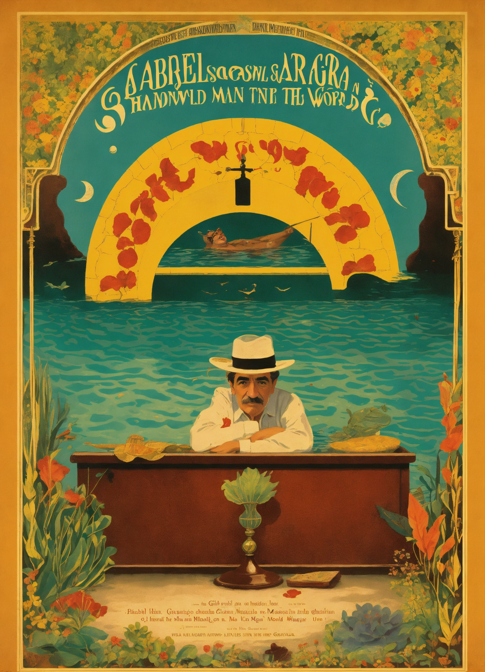 Lexica - Vintage poster for Gabriel Garcia Marquez's "Handsomest ...