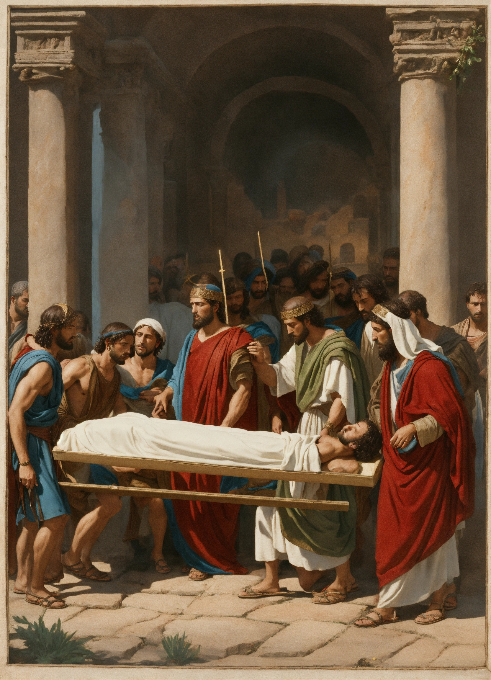 Lexica - Ancient romans taking the body of jesus christ to a tomb