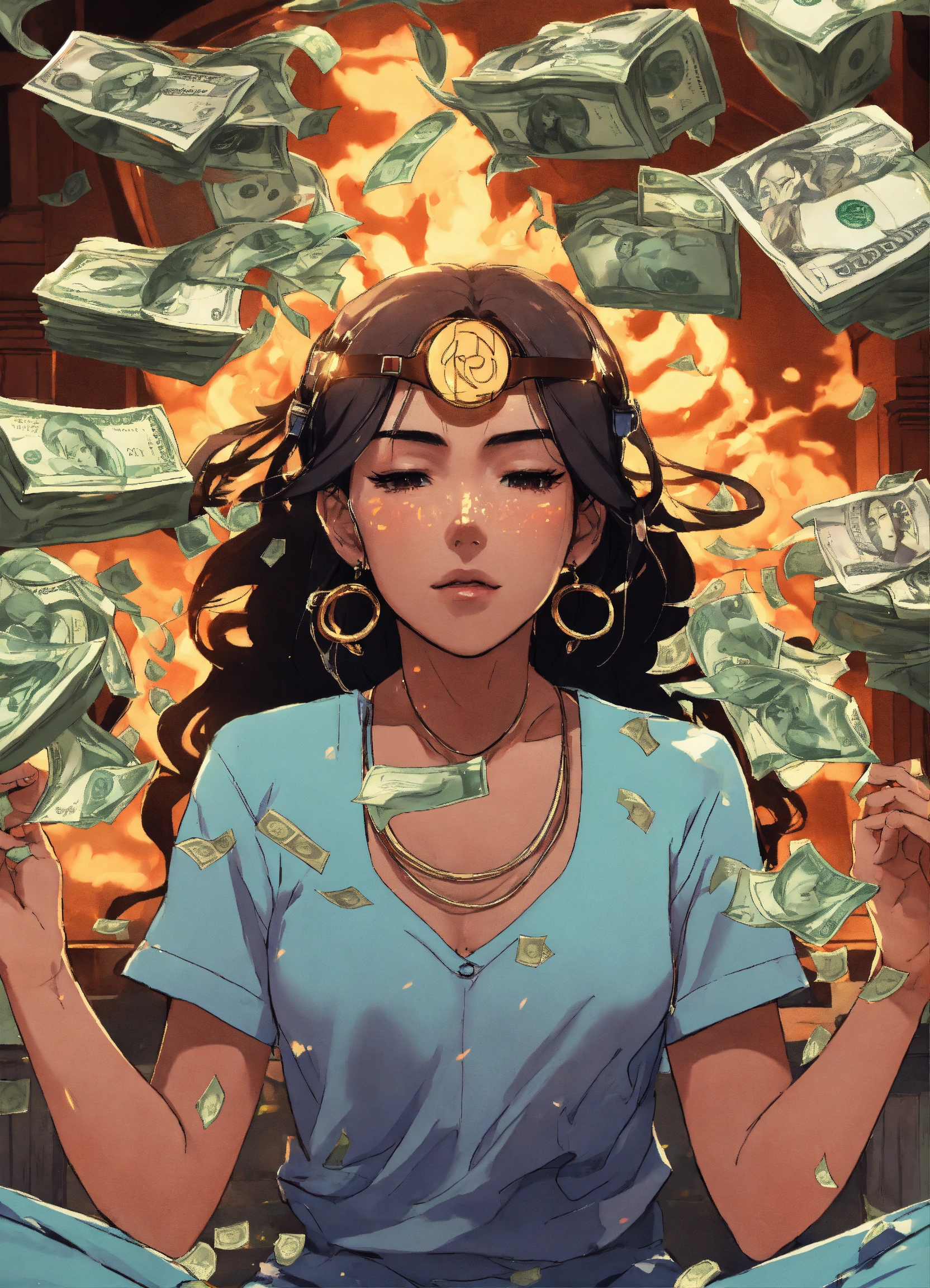 Lexica - Demons attacking, a meditating Latino, with a oculus put in ...