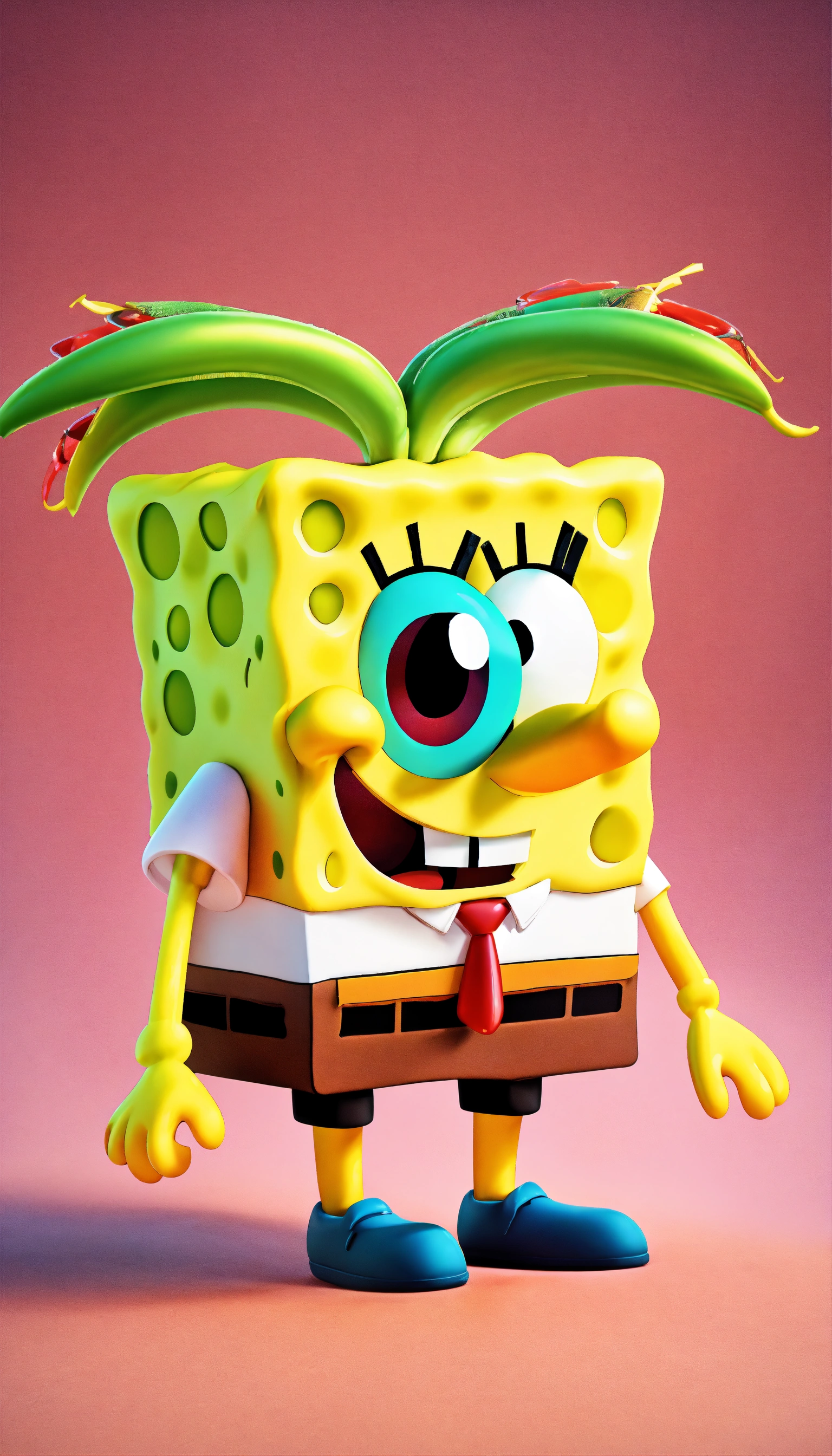 Lexica - SpongeBob ,full body image of cute ,realistic, vivid colors ...