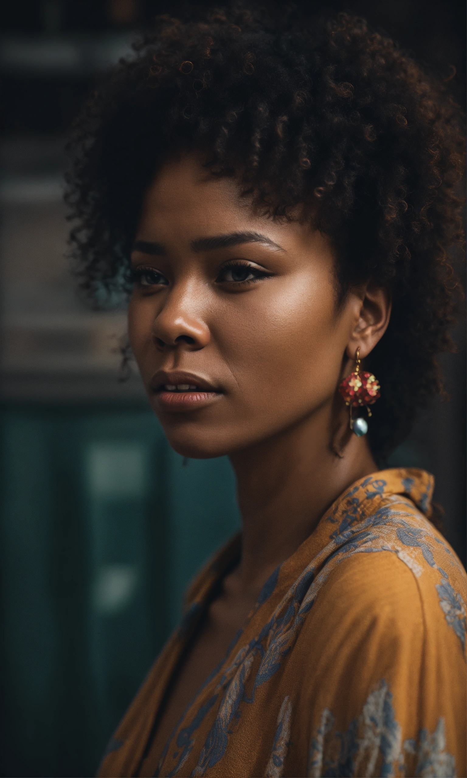 Lexica - Cinematic photo of sad black woman, high resolution, realistic ...