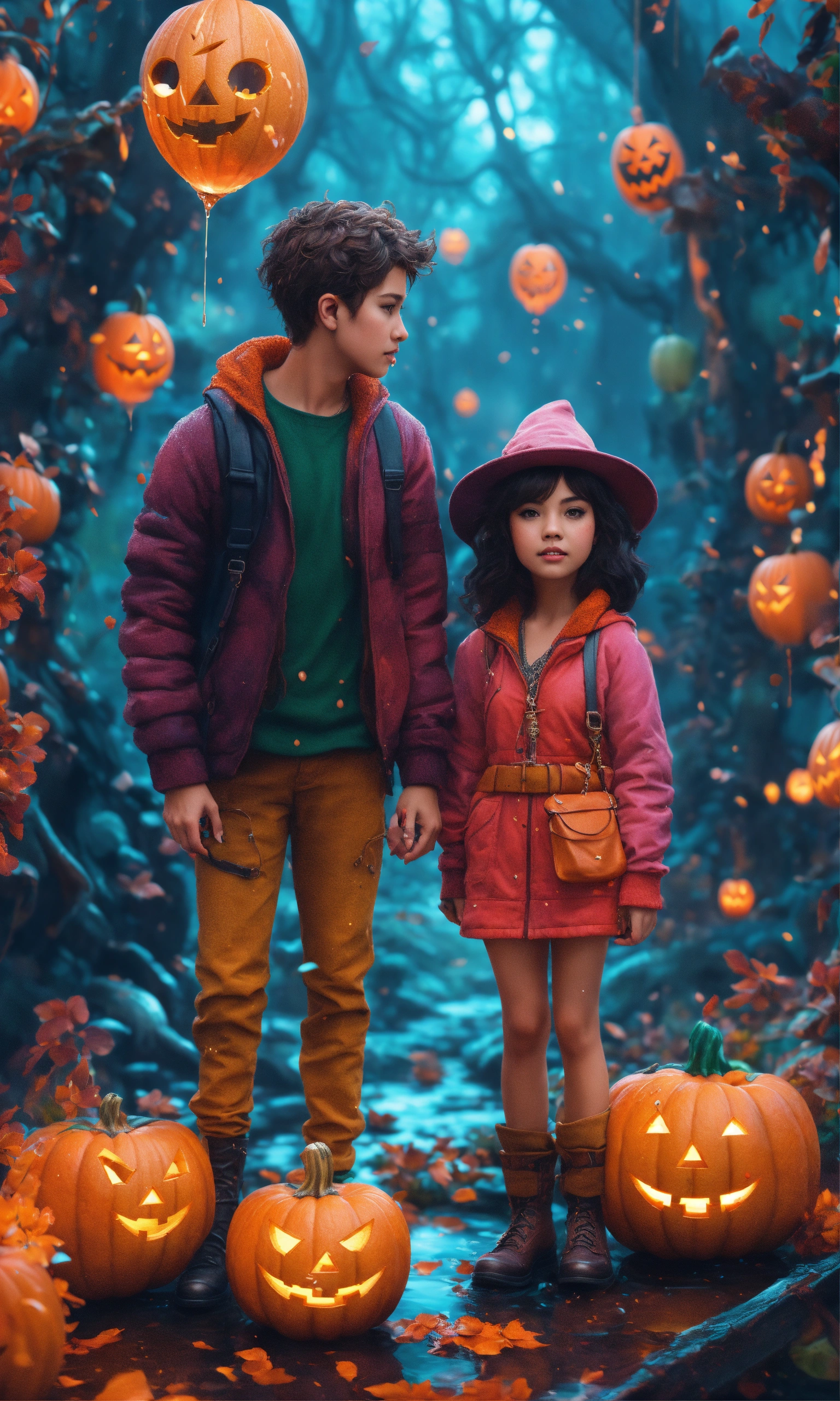 Lexica - Unsplash art, a quirky portrait of a cute girl and boy couples ...