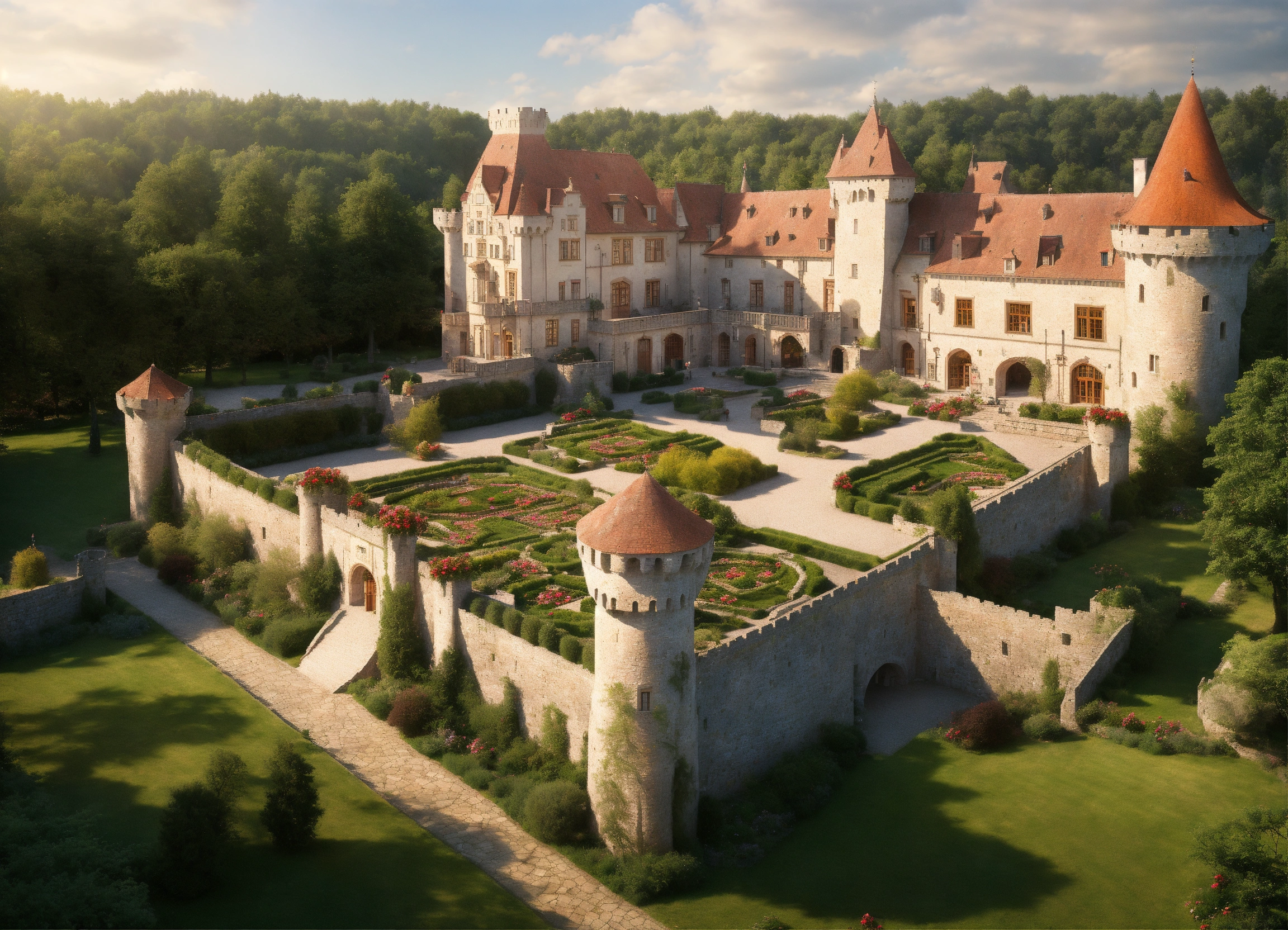 Lexica - Ultra realistic, photorealistic, bird's eye view of a small ...