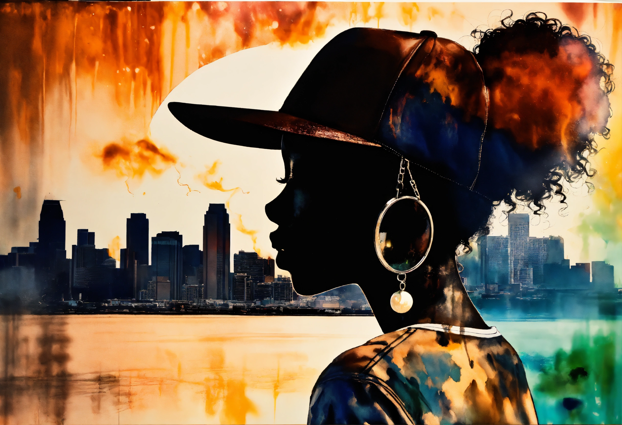 Lexica - Exquisite ink painting on a pure white paper background, where ...