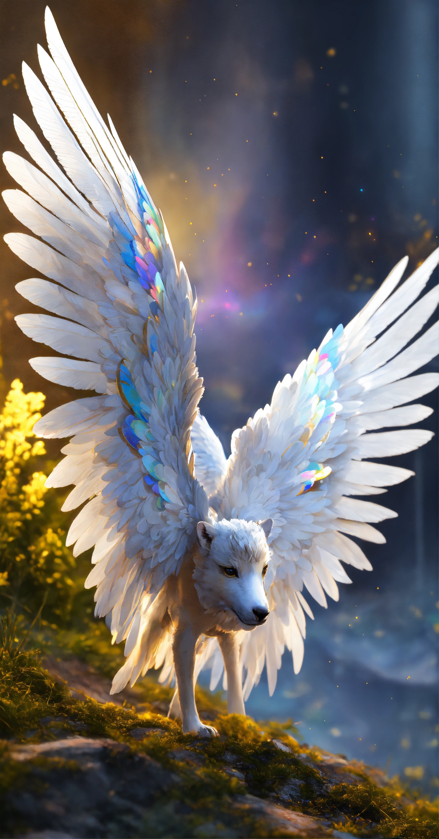 Lexica - Beautiful and perfect small angel wings in white, detailed and ...