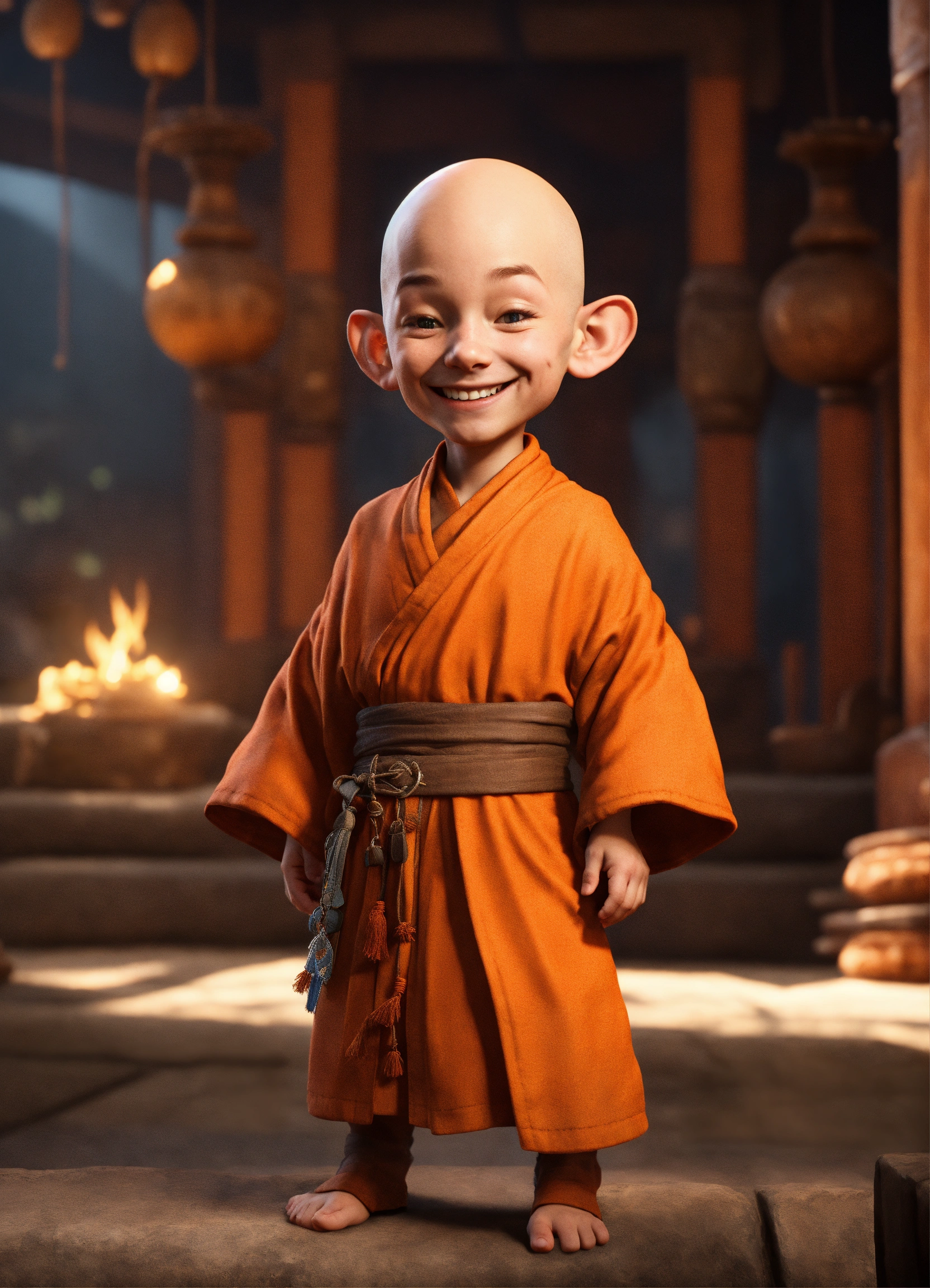 Lexica - Detailed skinny small male halfling grinning with mischievous ...