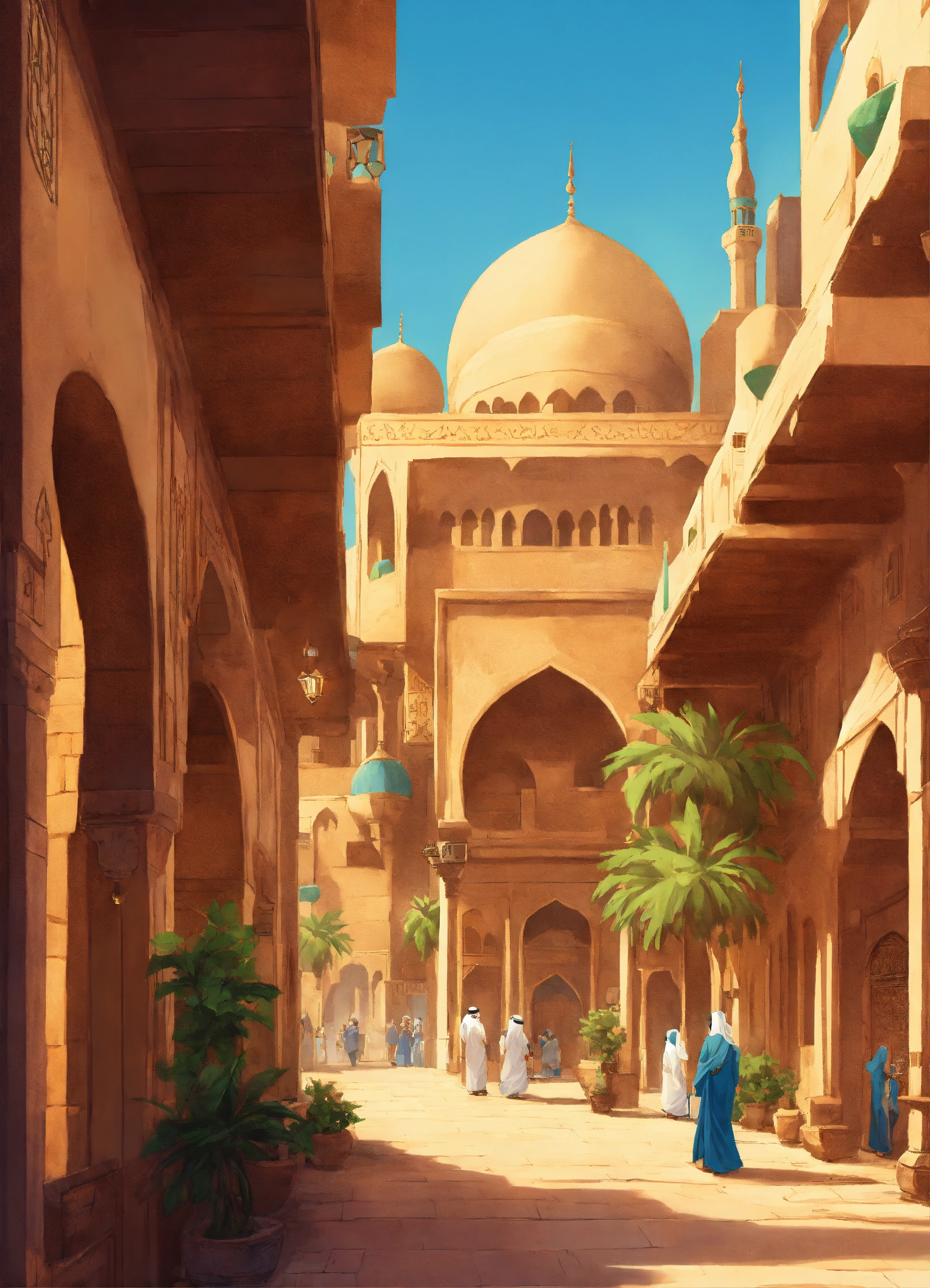Lexica - Arabian city , anime style, fun, arabian village
