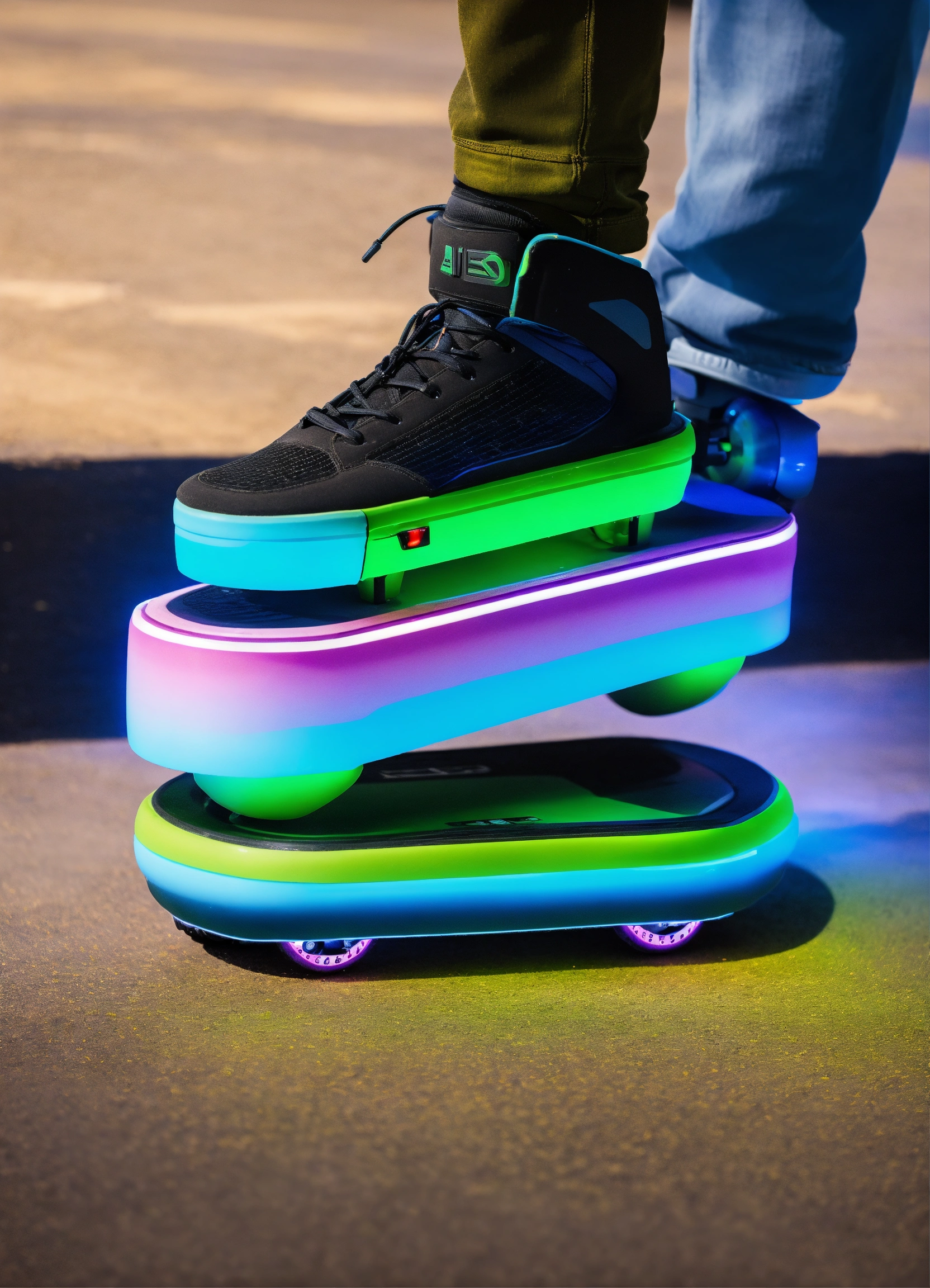 Lexica - Hoverboard. Hoverboard color is Blue and green gradient
