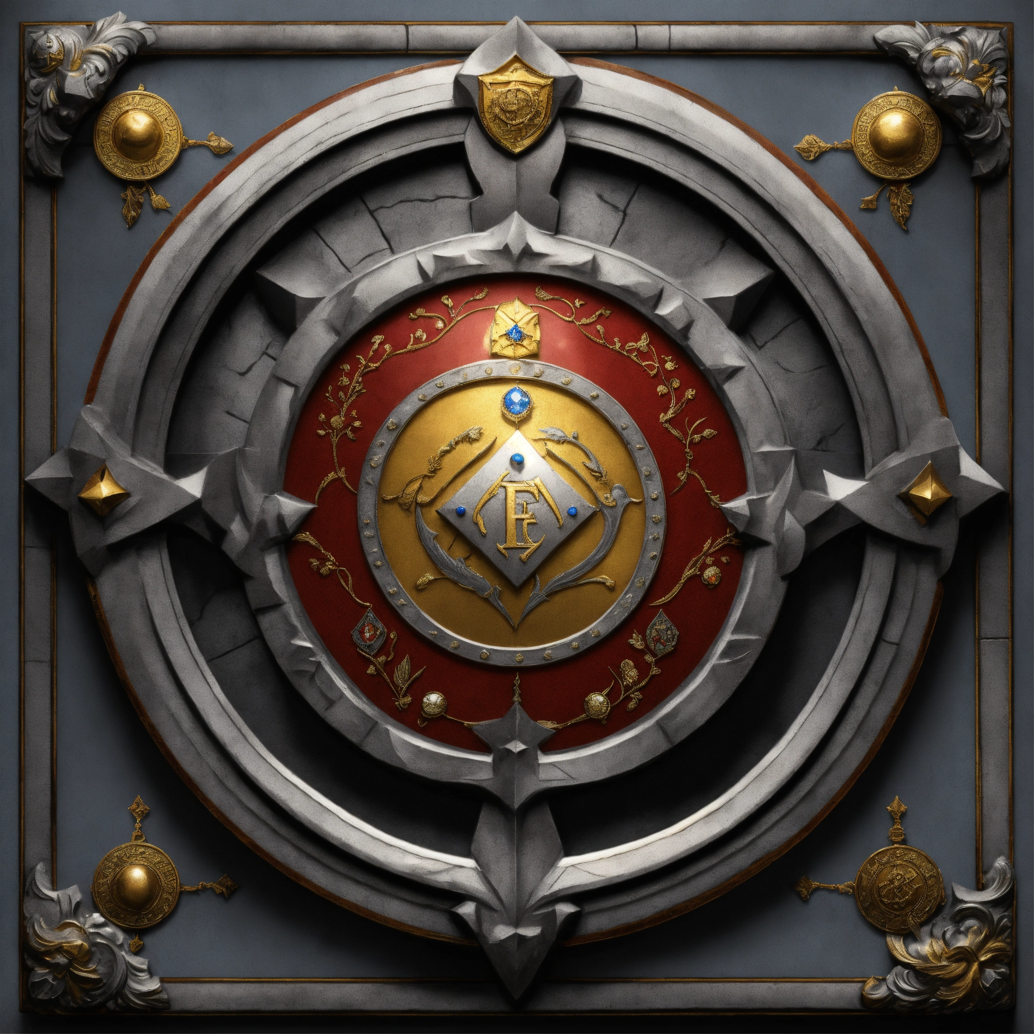 Lexica - Fantasy setting, heraldry for underground halflings, gray ...