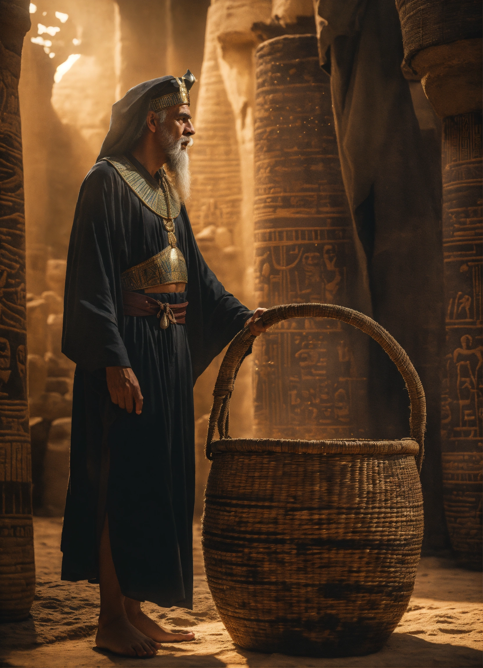 Lexica - An epic fantasy scene in ancient Egypt featuring an old ...
