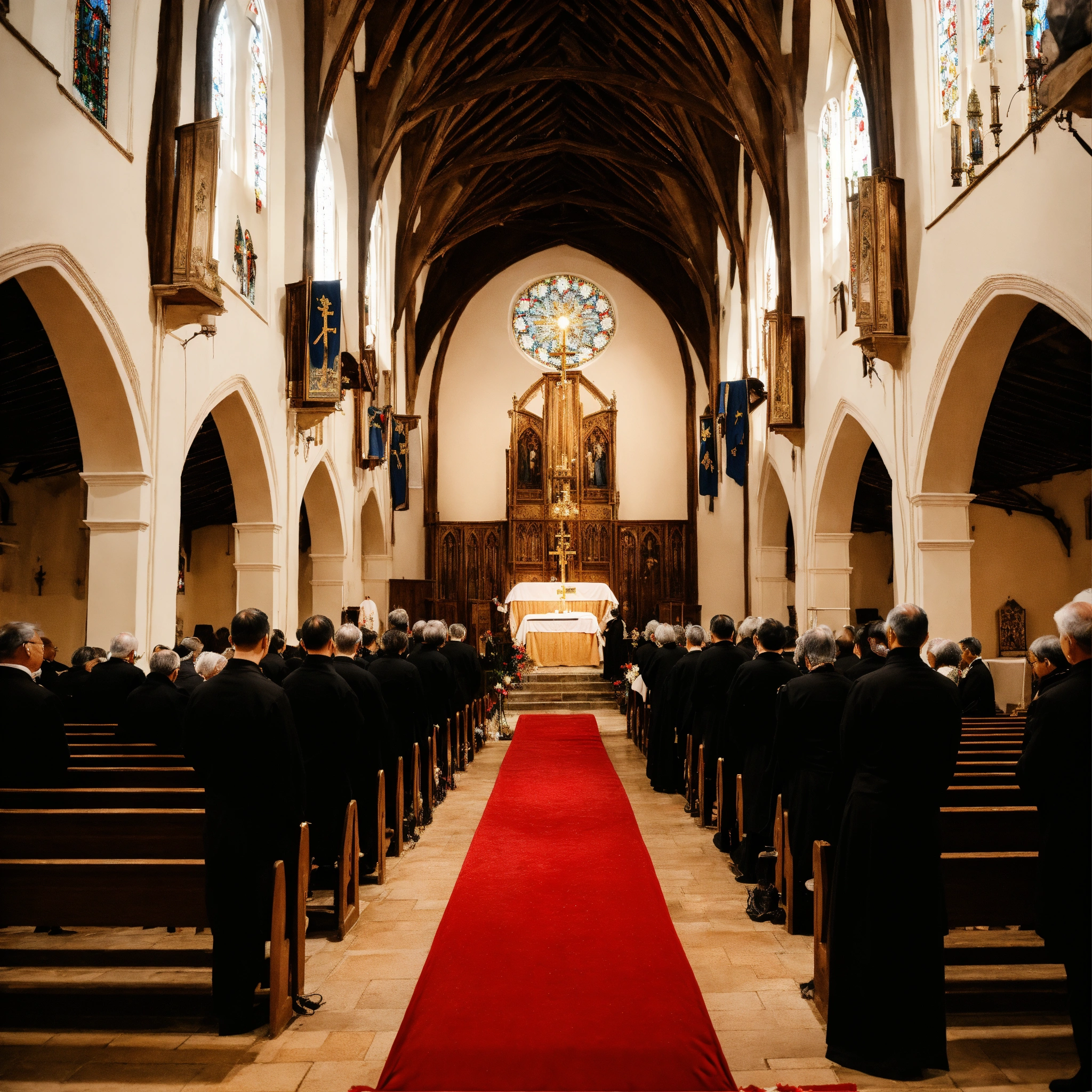 Lexica - A photo of a funeral ceremony. The ceremony is taking place in ...