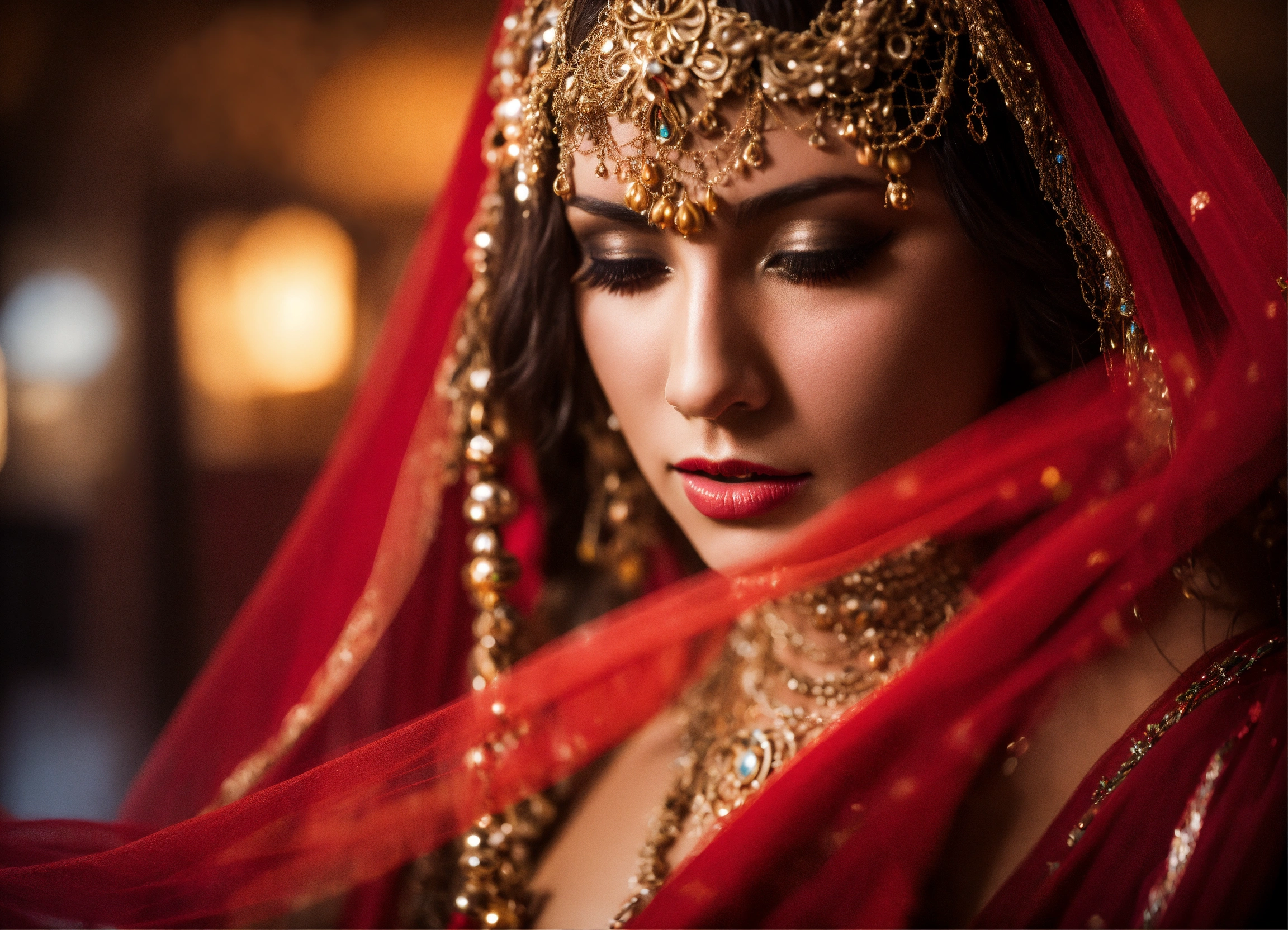 Lexica - Photo portrait of dynamic belly dancer dancing in oriental ...