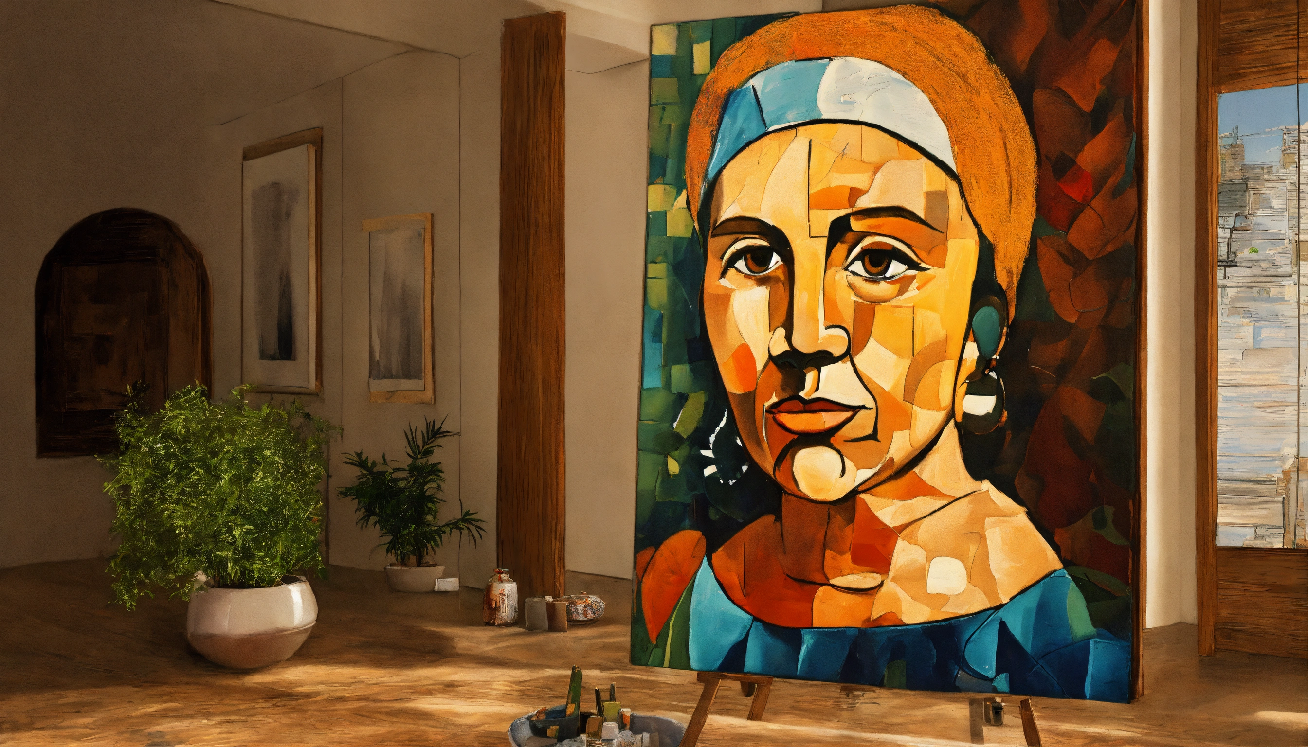 Lexica - Produce images of painting like Picasso of Portrait of Aunt ...