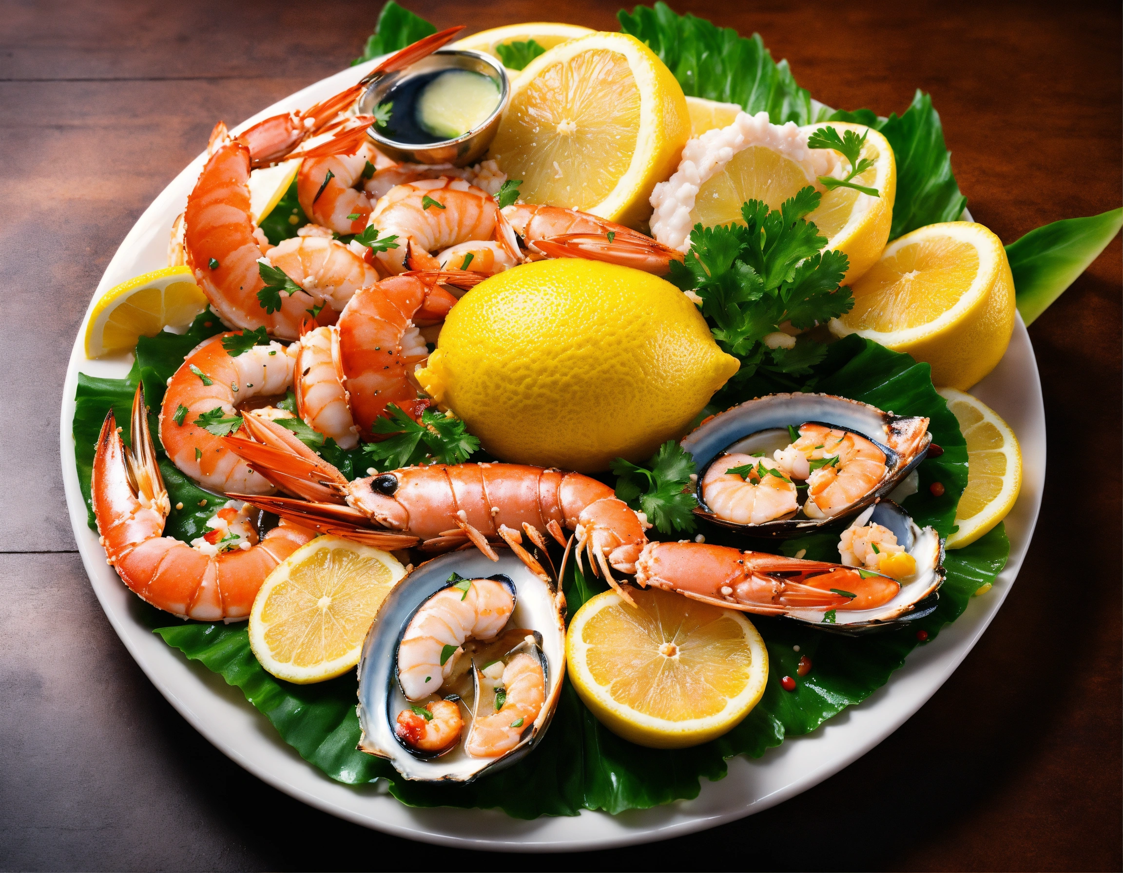 Lexica - Seafood platter. With spectacular splashes of lemon. Creative ...
