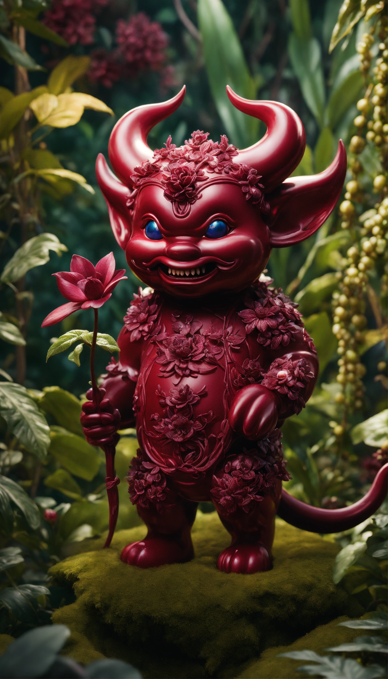 Lexica - Extremely Ultrarealistic Photorealistic 3D cute burgundy ...