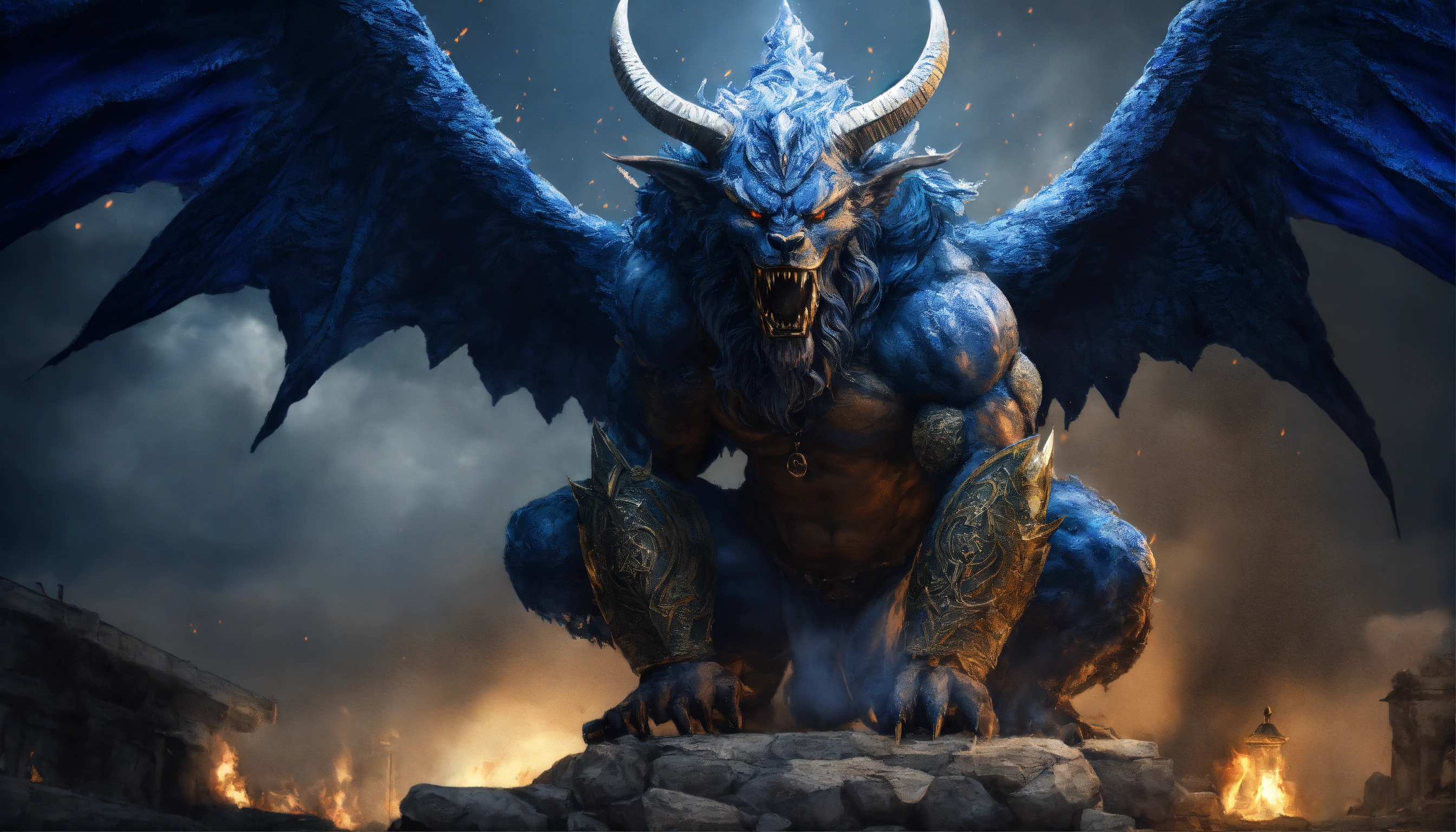 Lexica - Evil demonic Israel demon with an Israeli flag beast with an ...