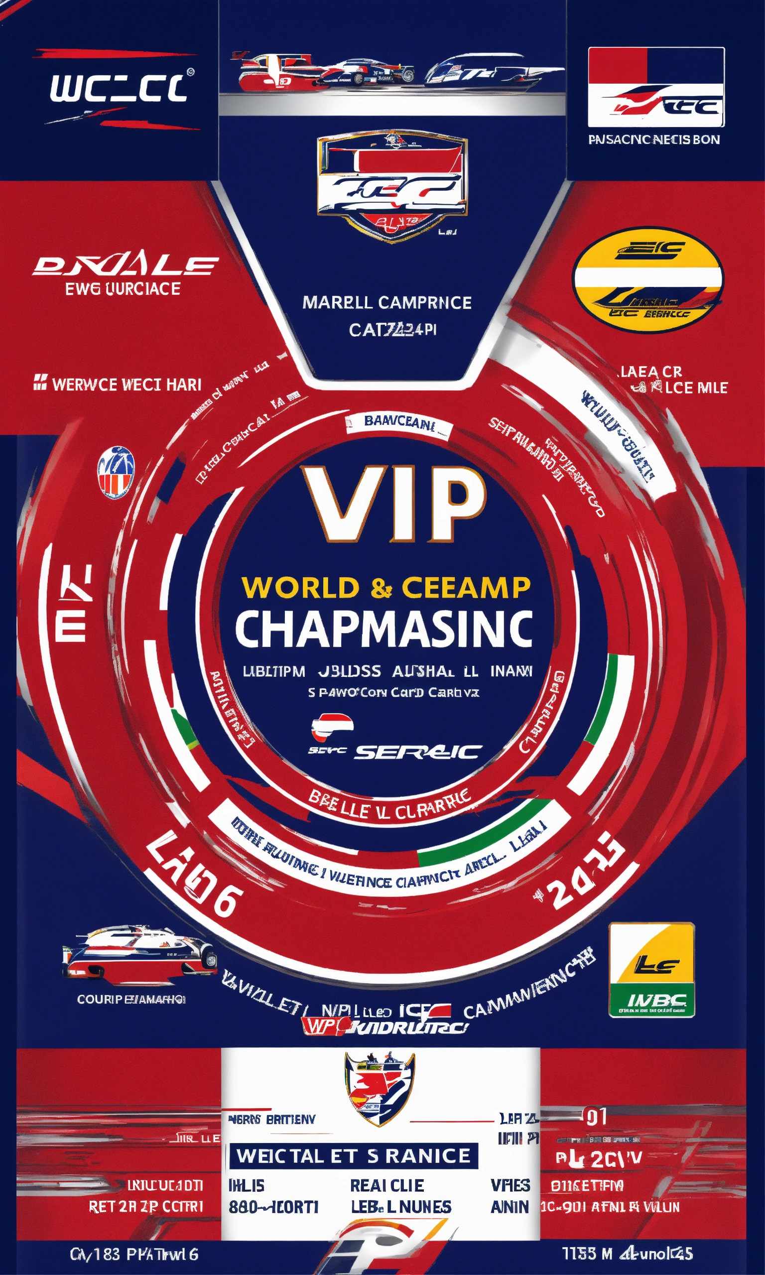 Lexica - WEC World endurance championship card VIP ID pass, red white ...