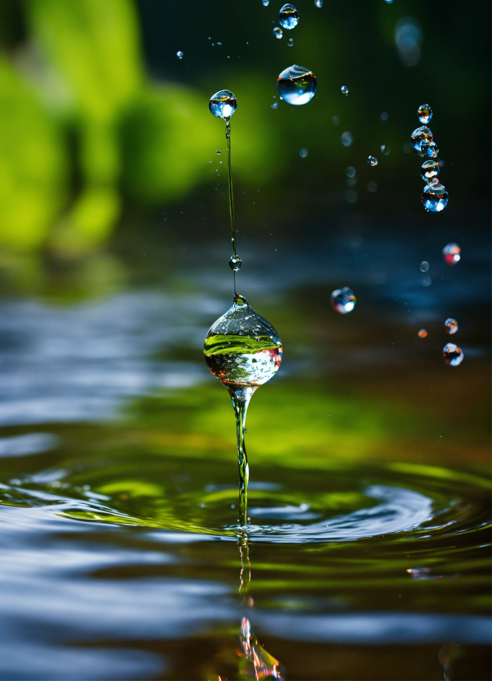 Lexica - Drop of water resurface from under the water to the surface ...