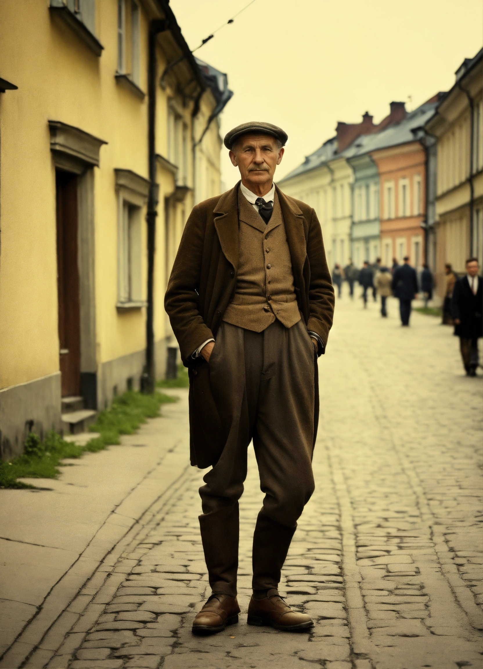 Lexica - Poland poor man age 30 1920-1930 on streen in Warshaw. Retro ...