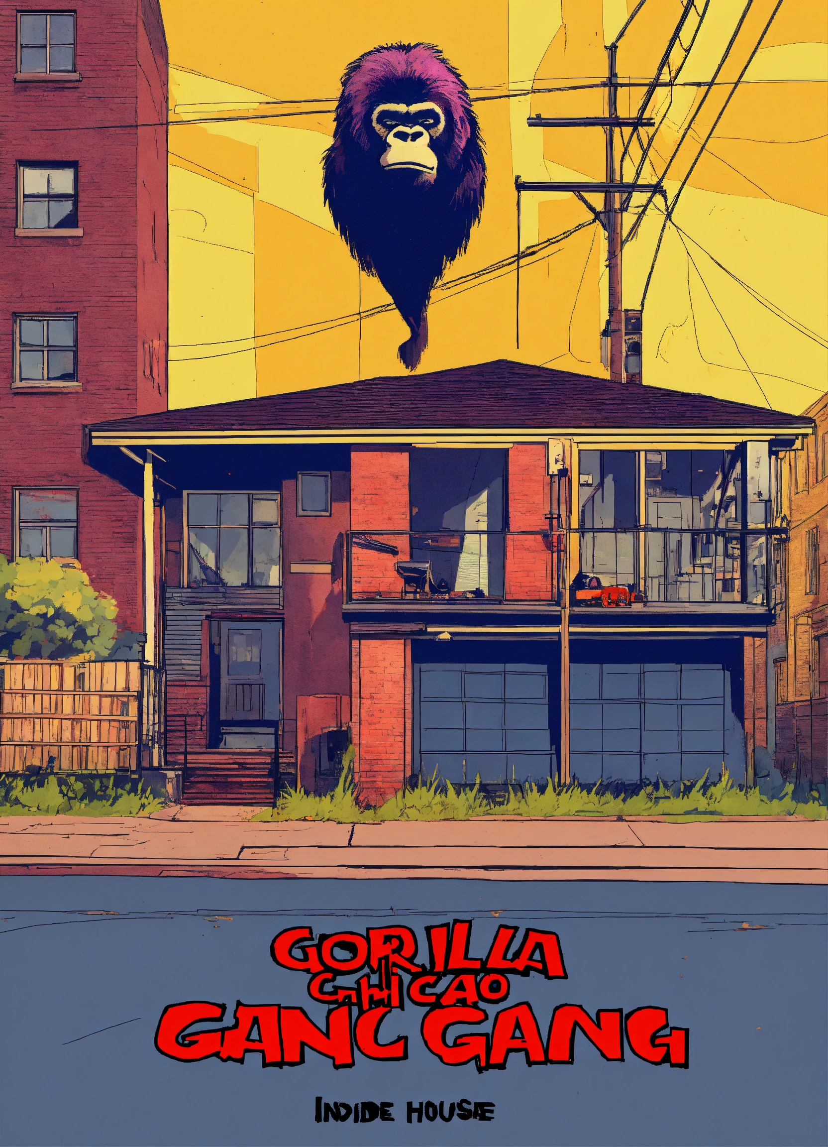 Lexica - Inside of a Trap house urban neighborhood with the words ...