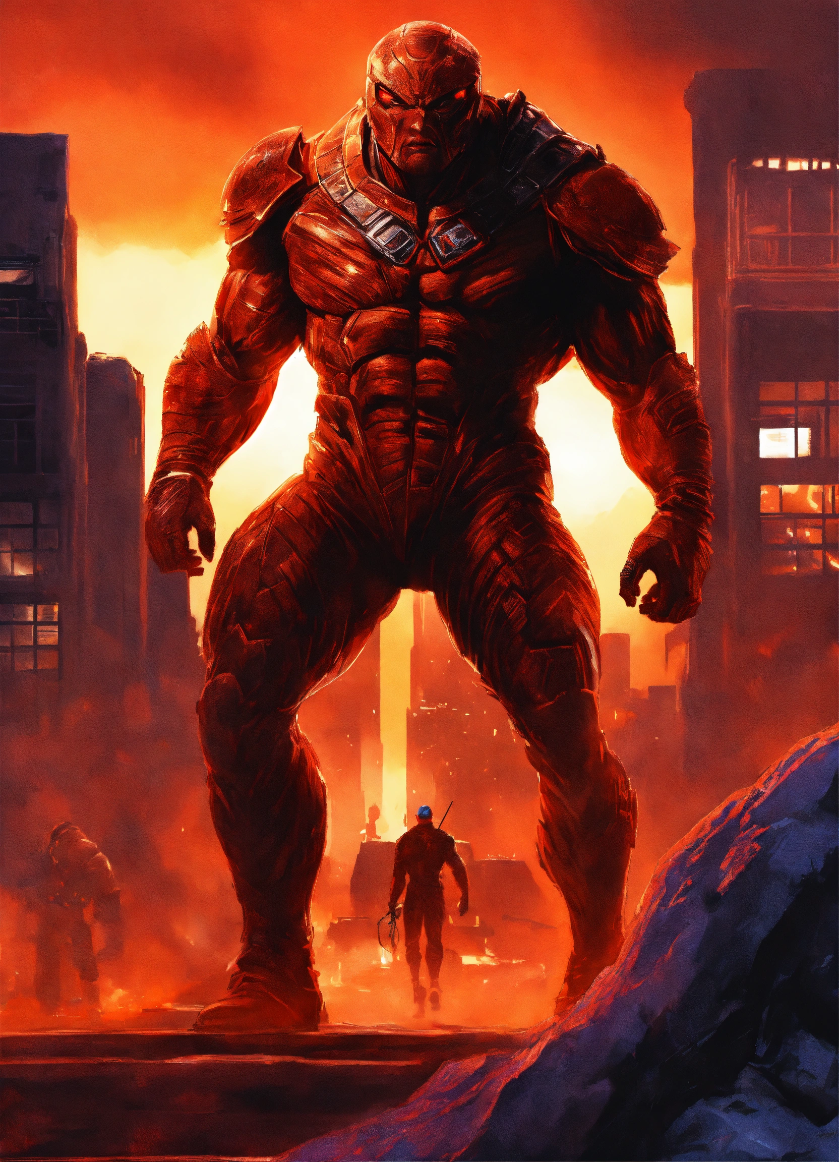 Lexica - Sharp red eyes, marvel, highly detailed, gladiator, full body ...