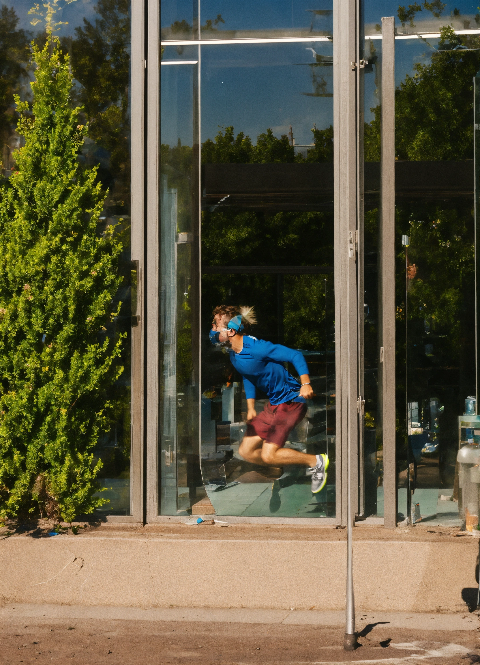Lexica - I was running and I crashed my face into a glass window that ...