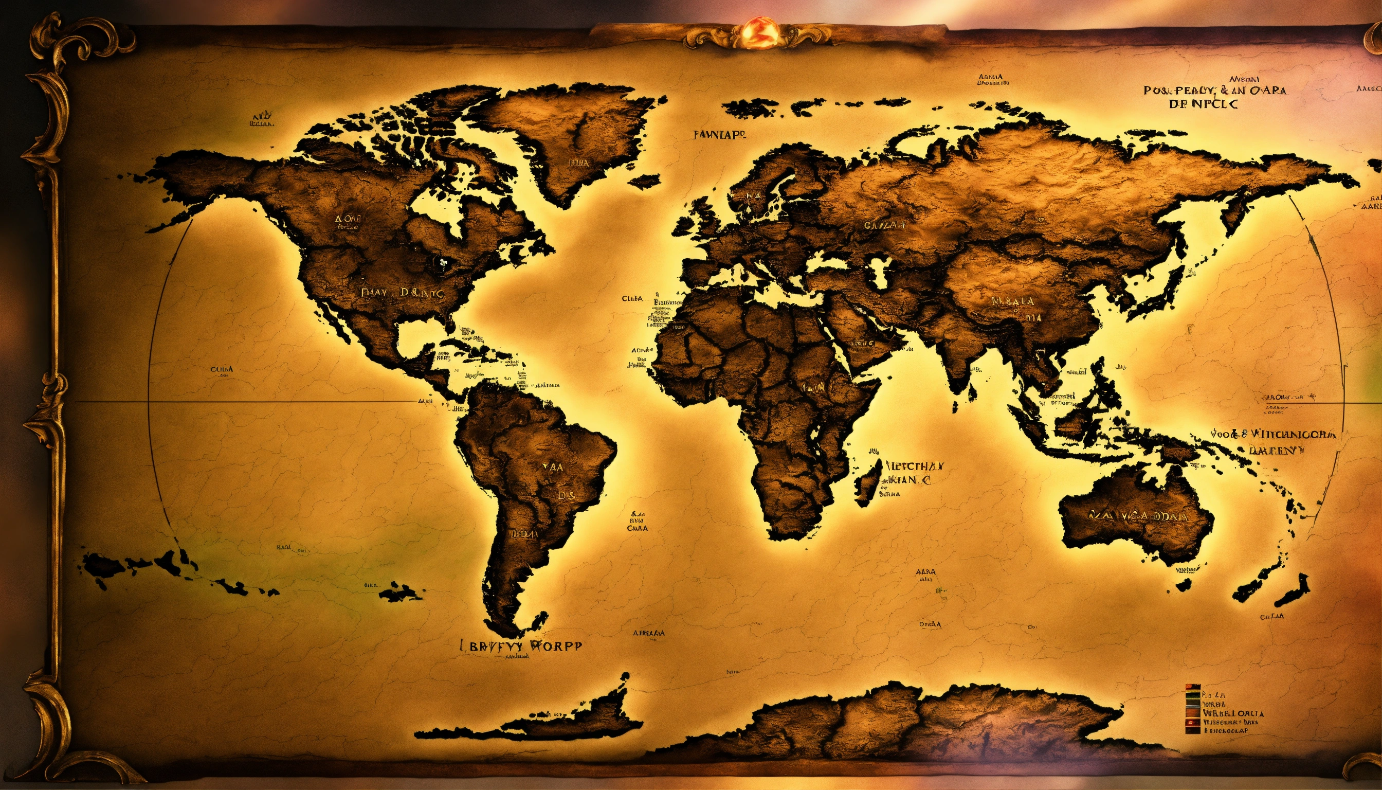 Lexica - World Map. D&D, fantasy, cinematic