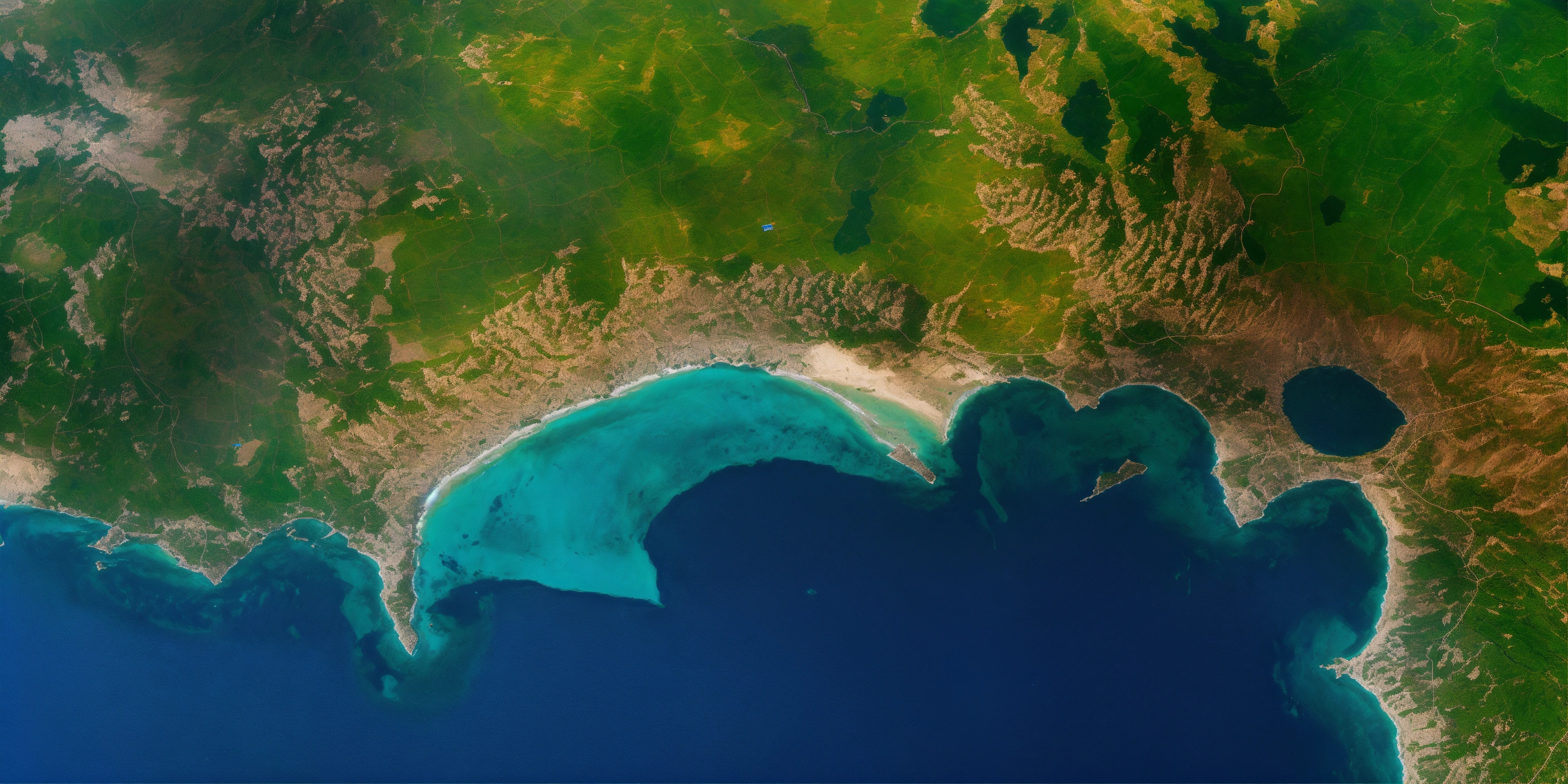 Lexica - Landscapes of Crimean Peninsula, Ukraine, satellite image, 8k