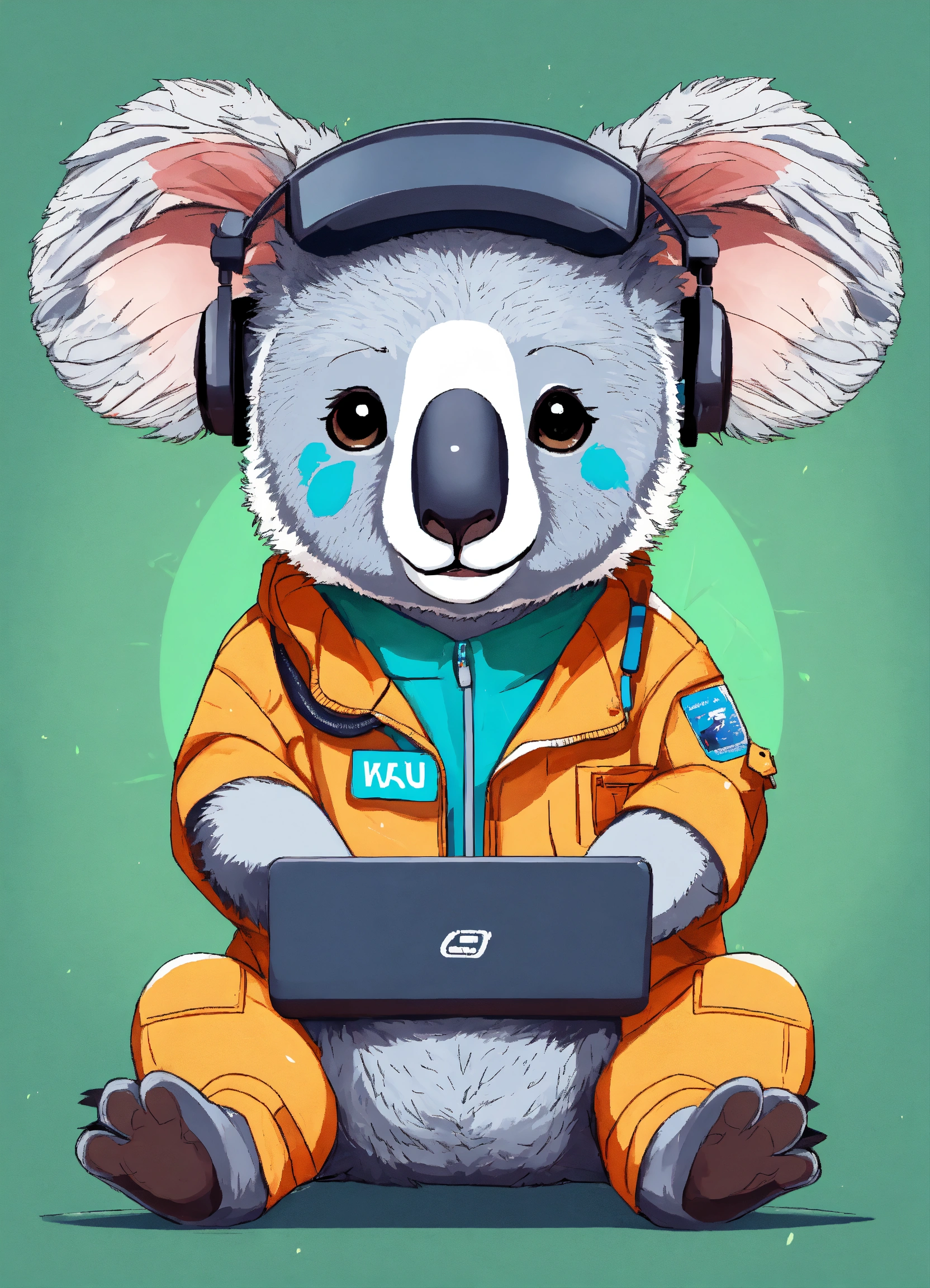 Lexica - A koala tech support, cute illustration