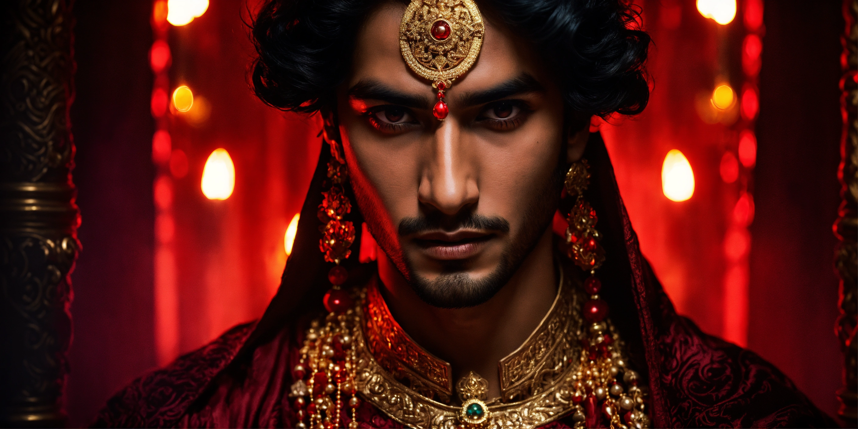 Lexica - Dark, mysterious and dramatic headshot of a young handsome ...