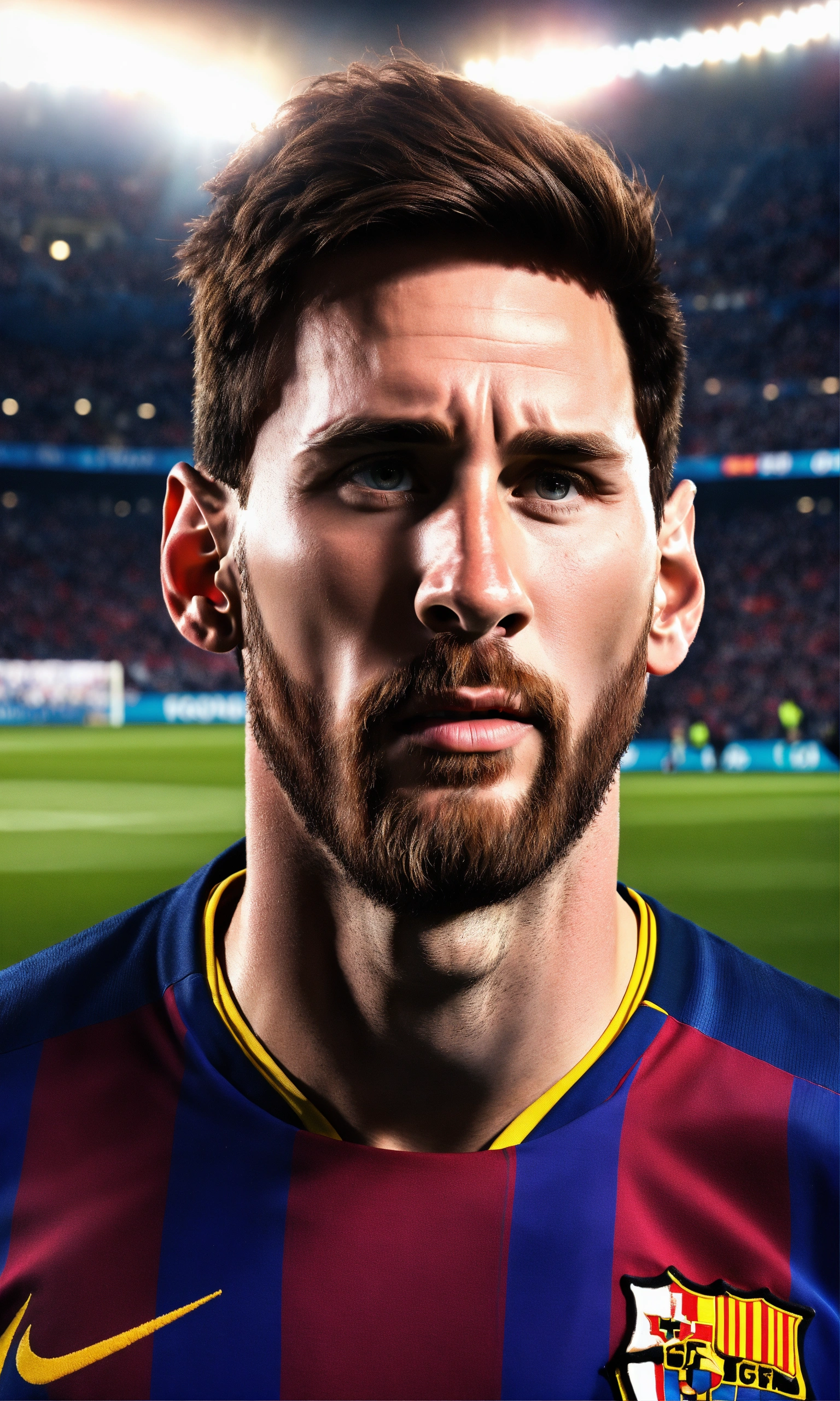 Lexica - Lionel Messi, looking at camera, ultra realistic, high quality ...