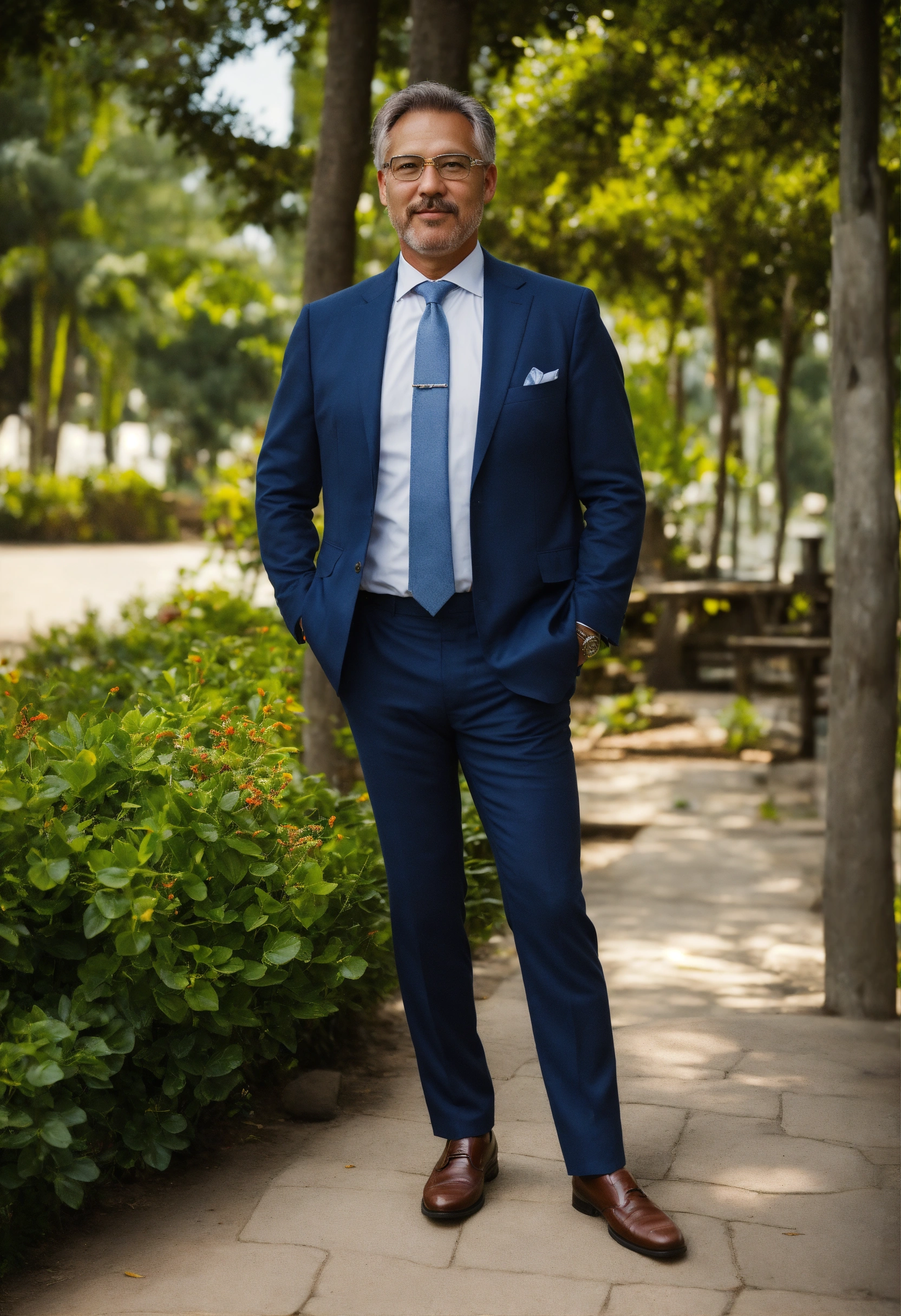 Lexica - Outdoor portrait of a 50-year-old rich man are good lucking ...