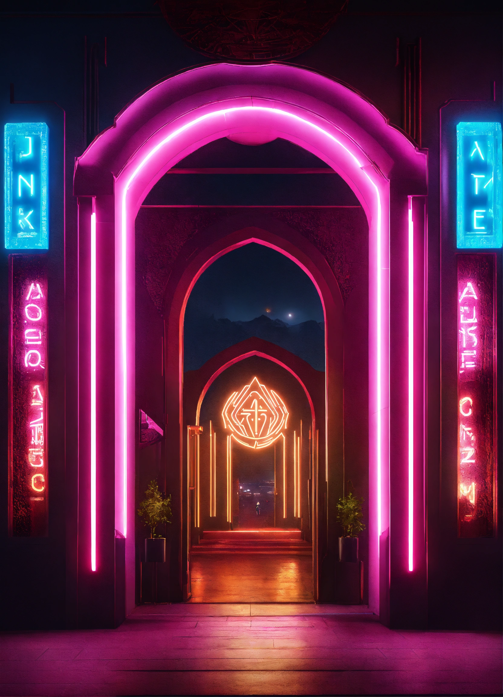 Lexica - Generate an image of the entrance of the esports venue with a ...