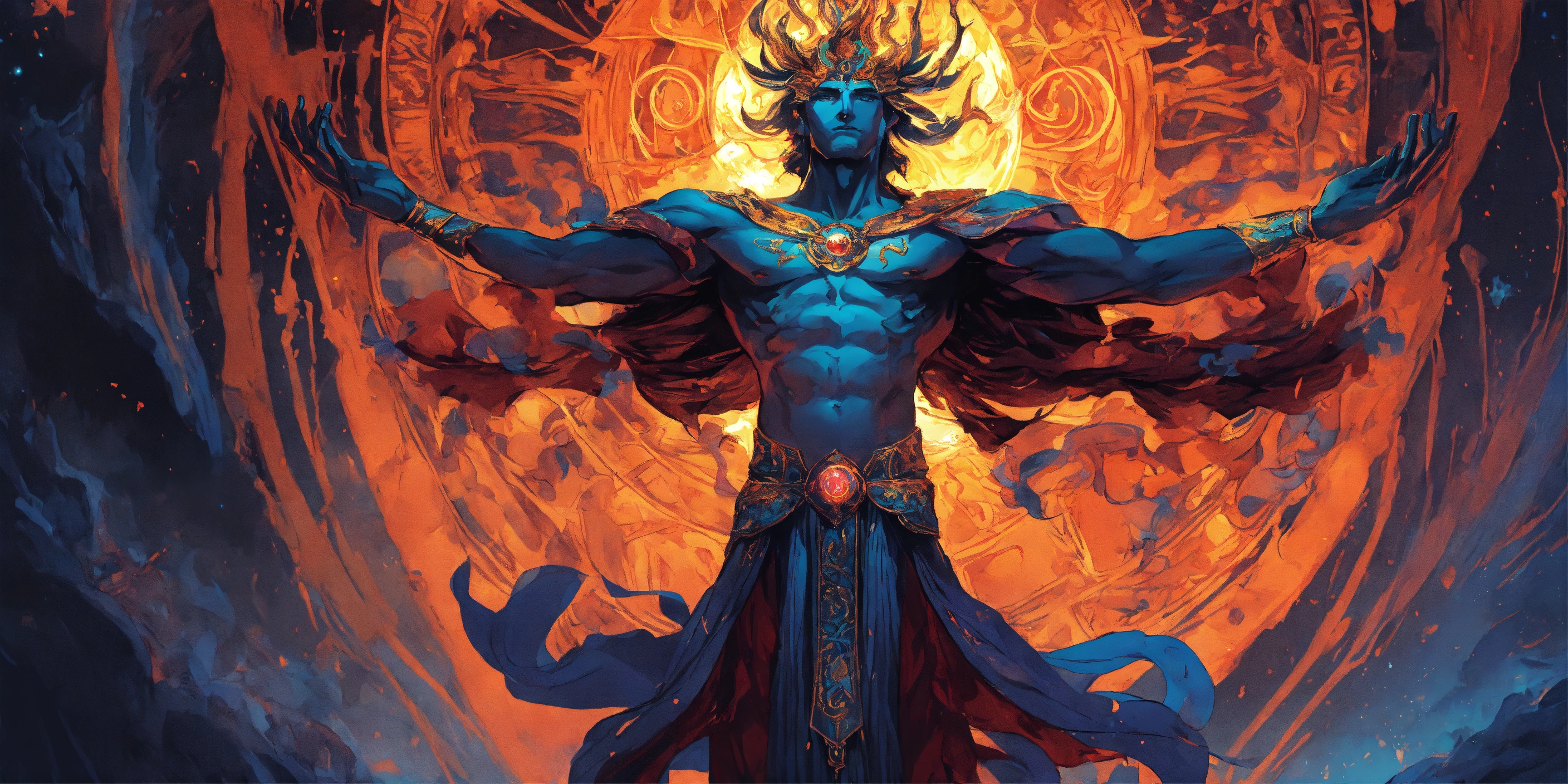 Lexica - An image of a fantasy god, emanating power, primordial ...