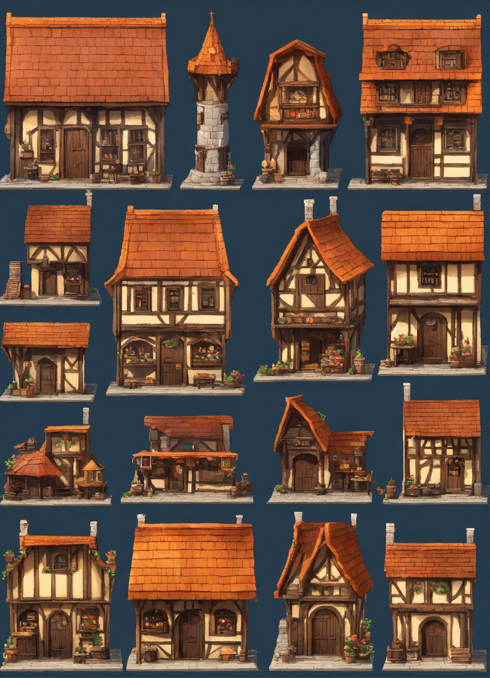 Lexica - Isometric, orthographic, medieval shops, game environment ...