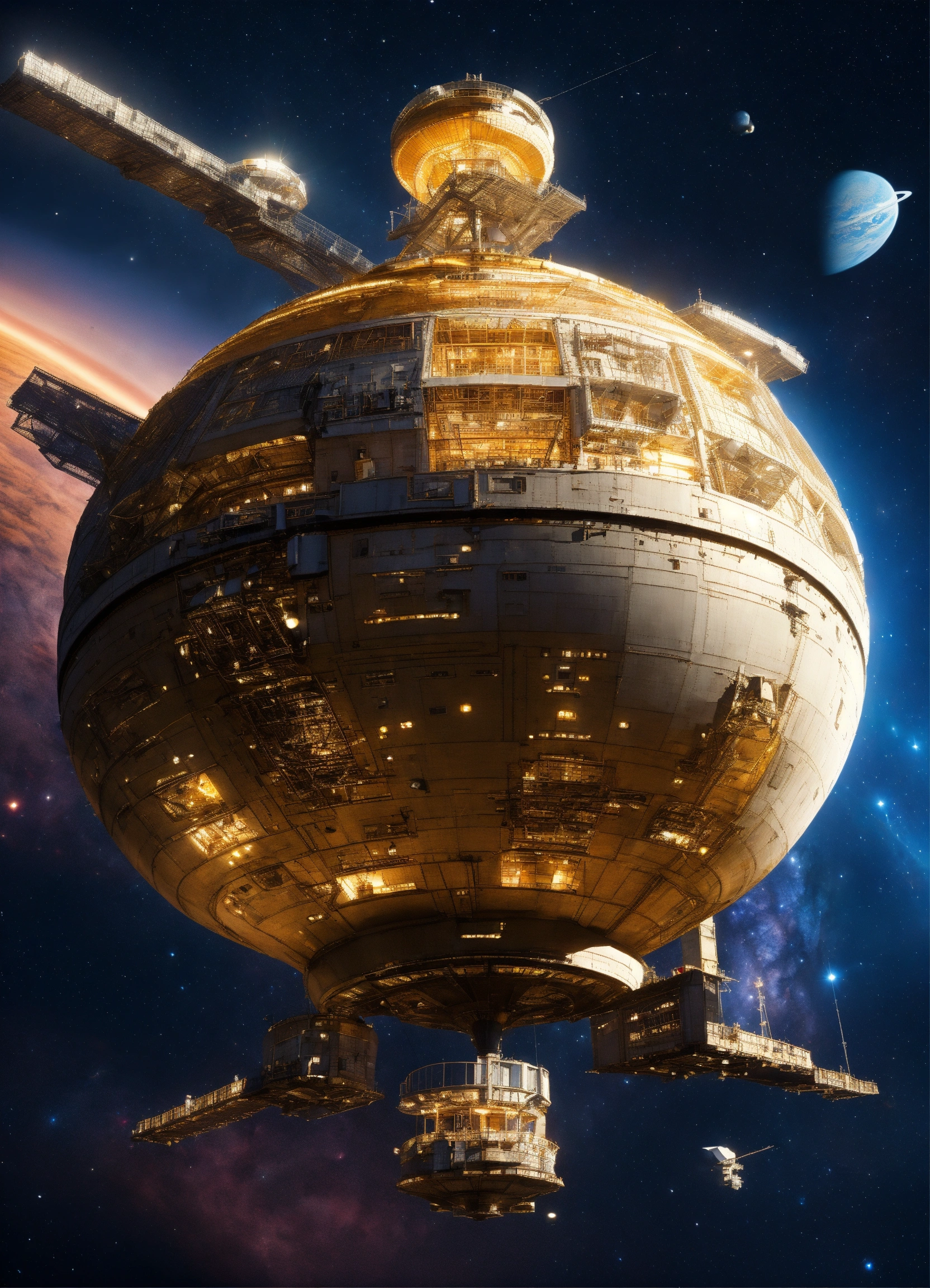 Lexica - Overview titanic space station wich host humanity in the space
