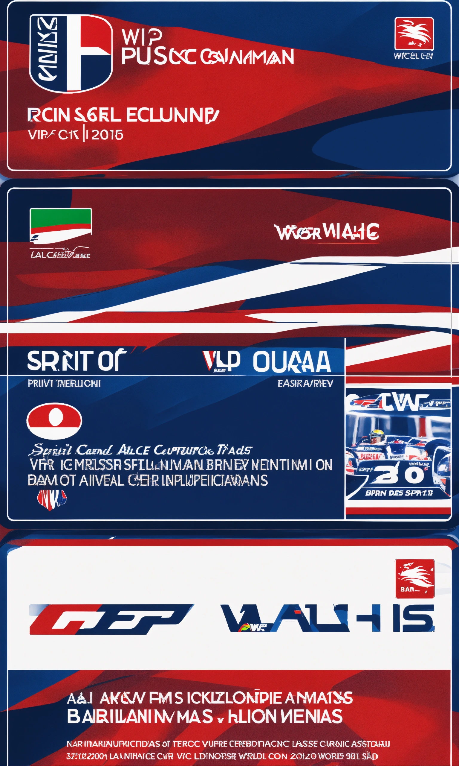 Lexica - WEC World endurance championship card VIP ID pass, red white ...