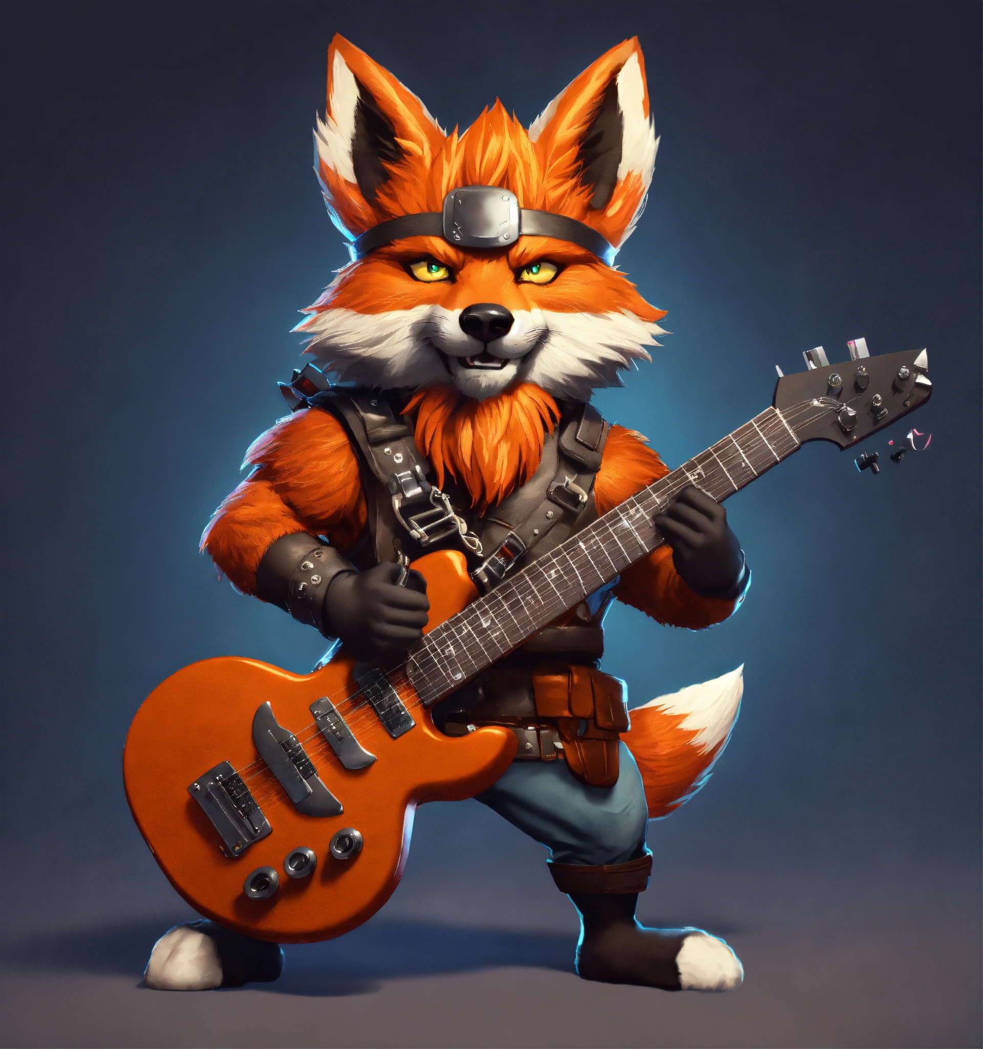 Lexica - A game character cartoonish realistic heavy metal round body ...