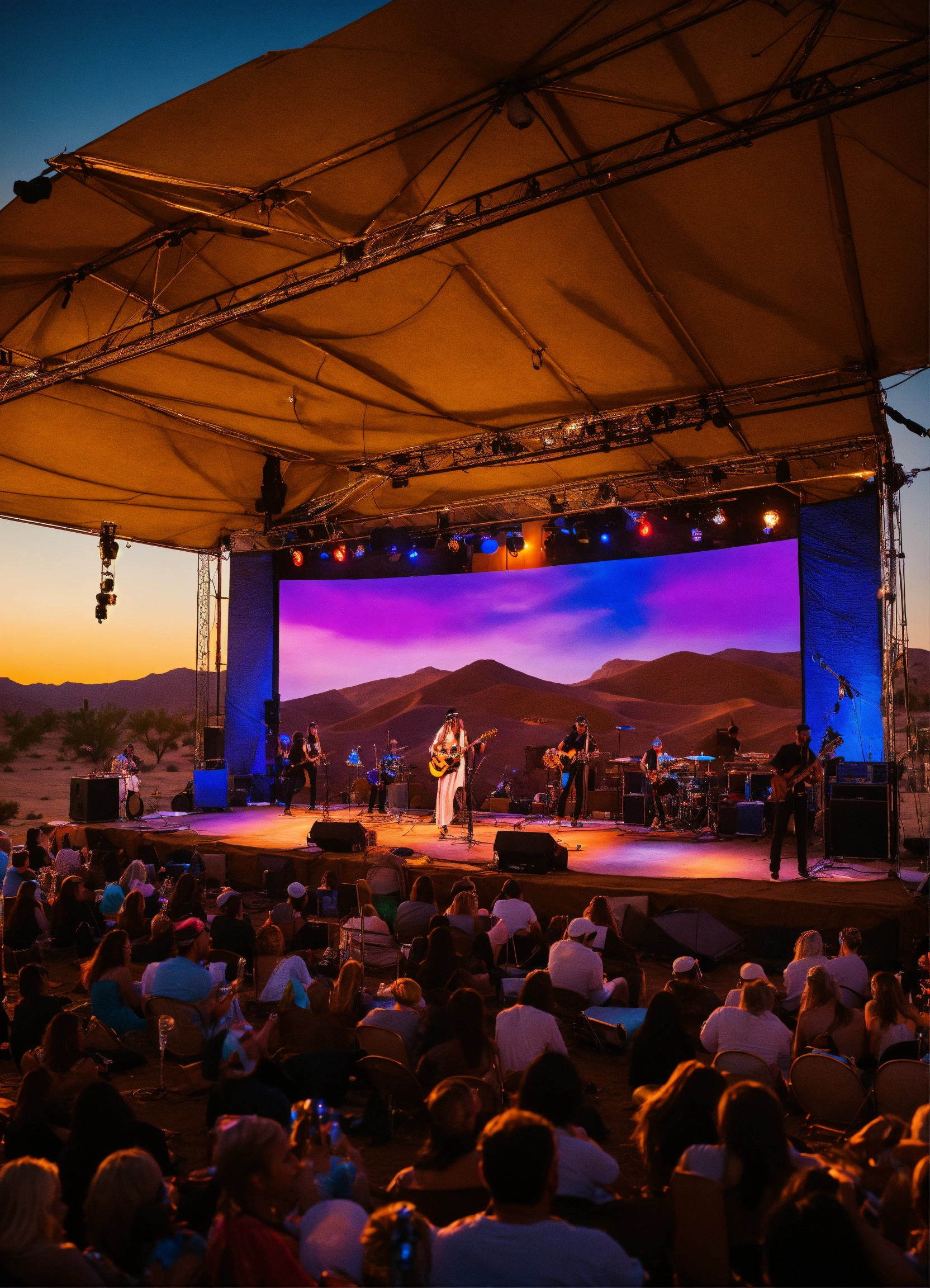 Lexica - Desert Arabian themed outdoor concert stage with large screen ...