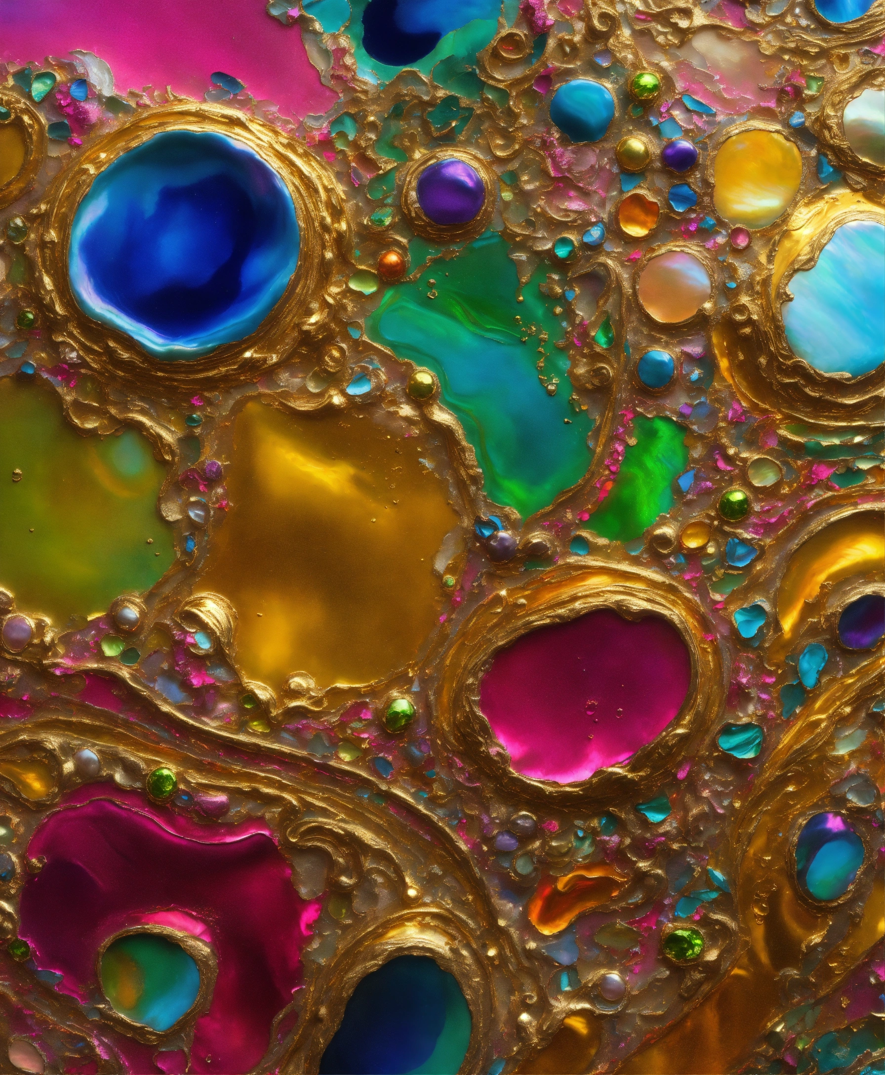 Lexica - Colorful abstract painting oil and water complex complicated ...