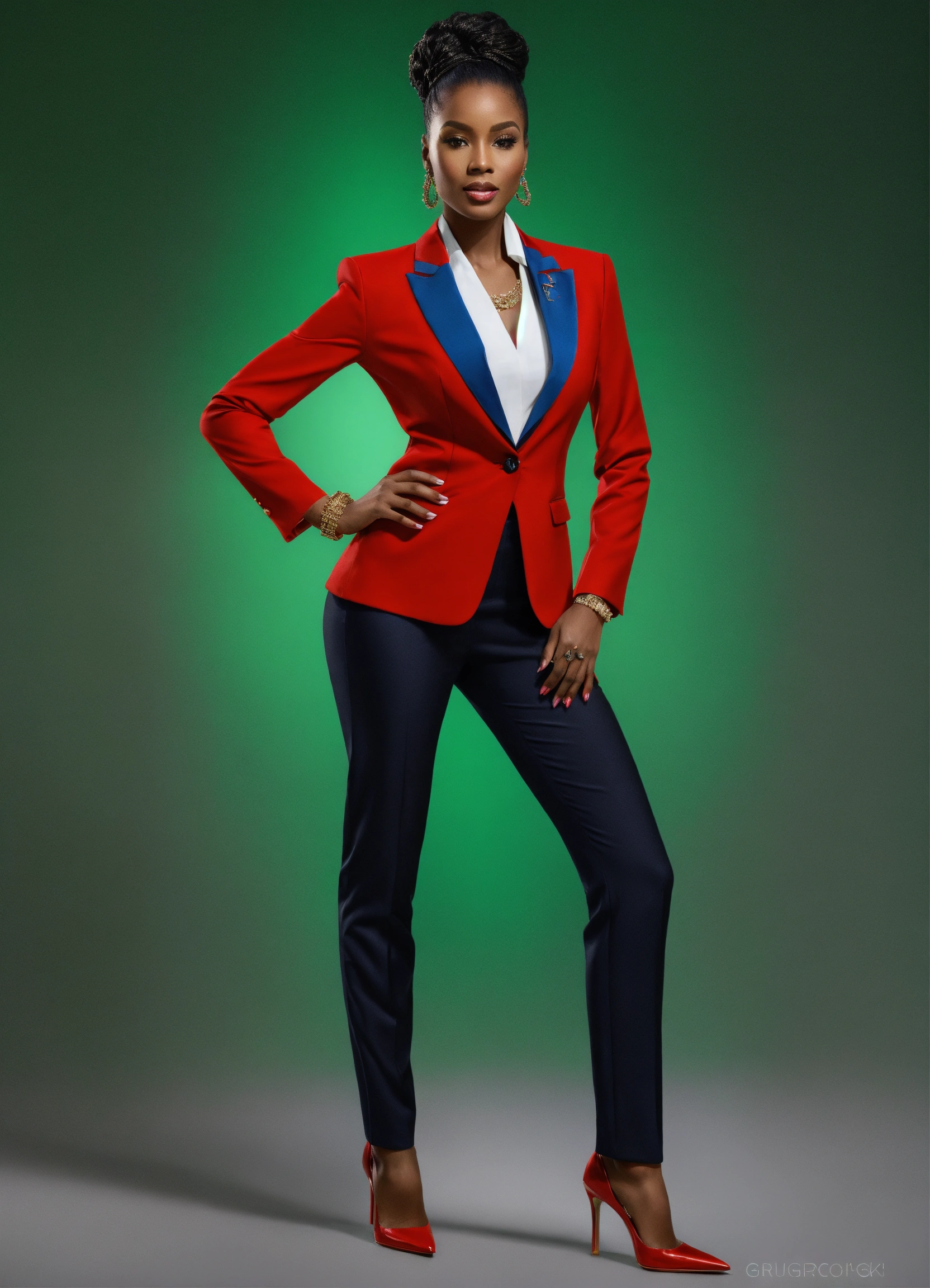 Lexica - Beautiful black businesswoman gorgeous "dark face skin ...