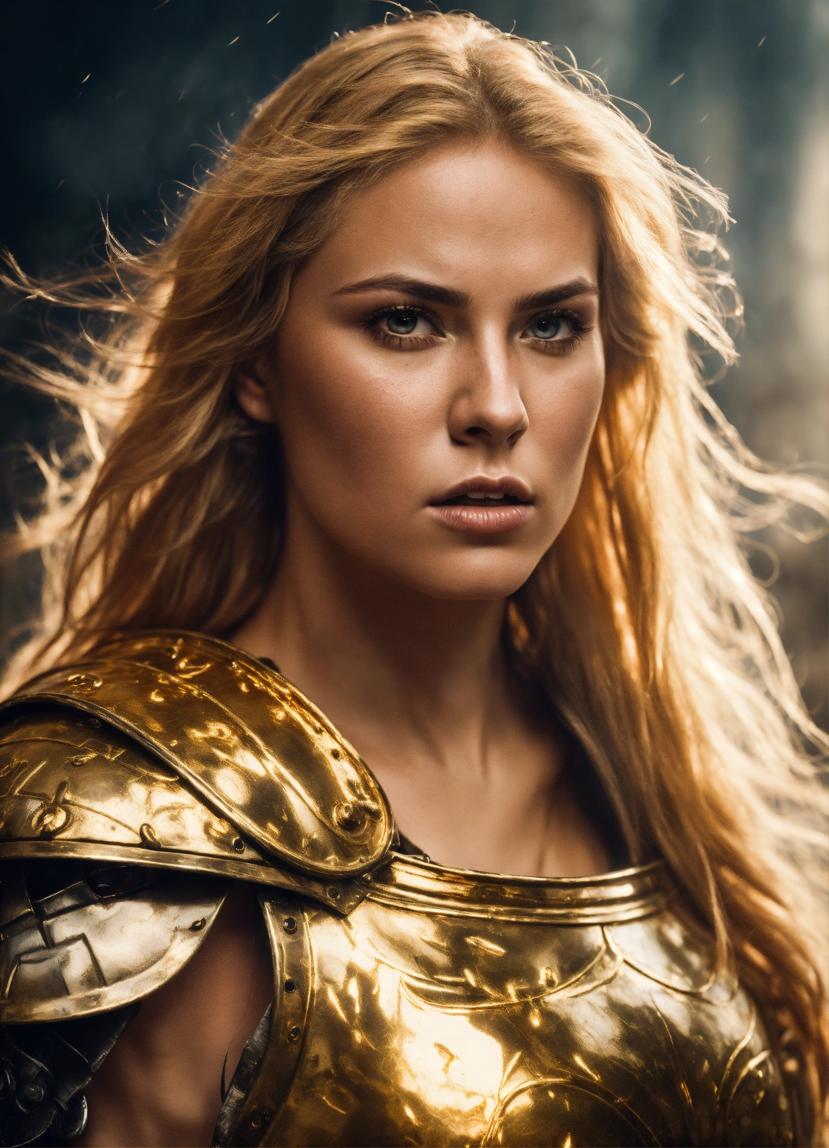 Lexica - Photo quality portrait of powerful female barbarian warrior ...