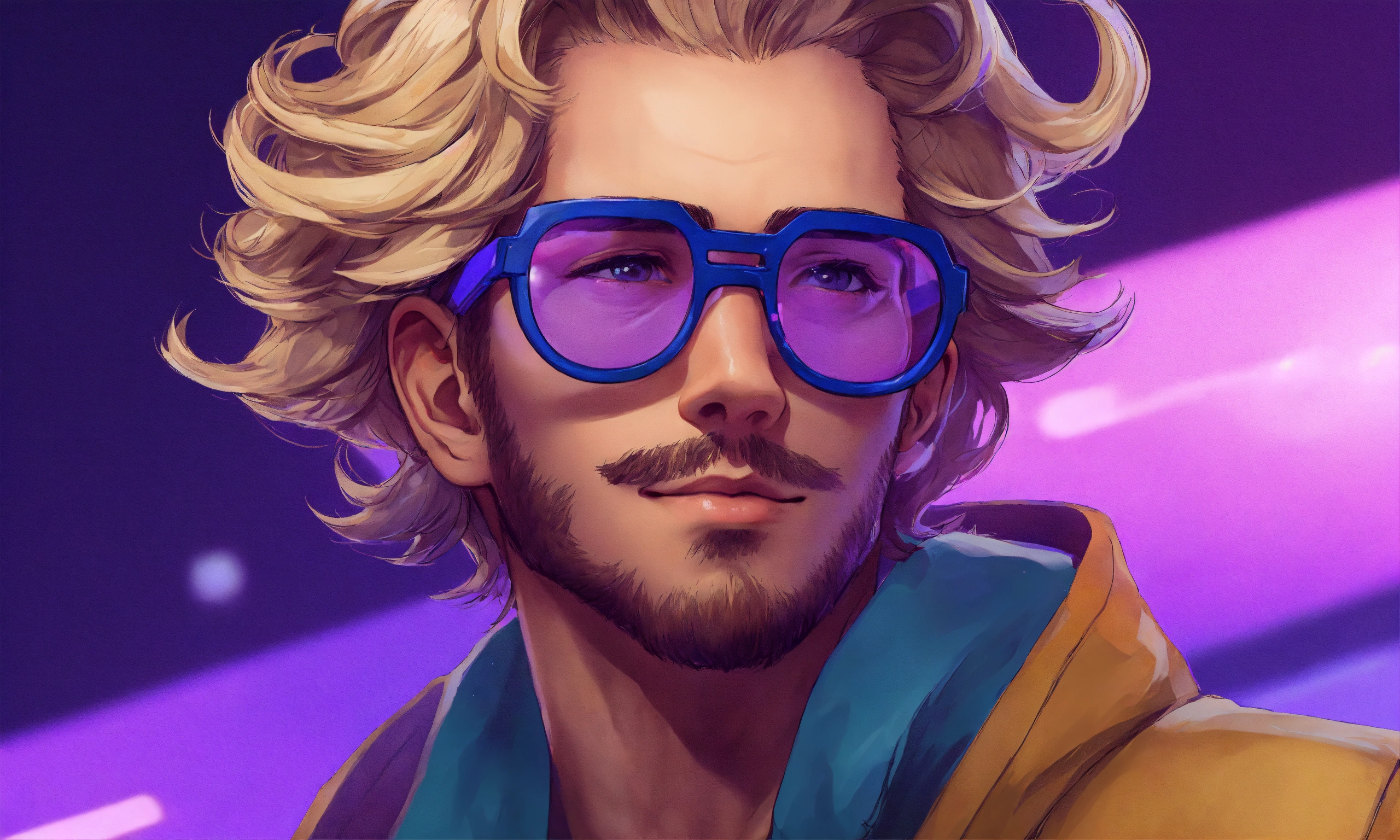 Lexica A Male Gaming Streamer Blonde Hair Clean Shaved Short Wavy