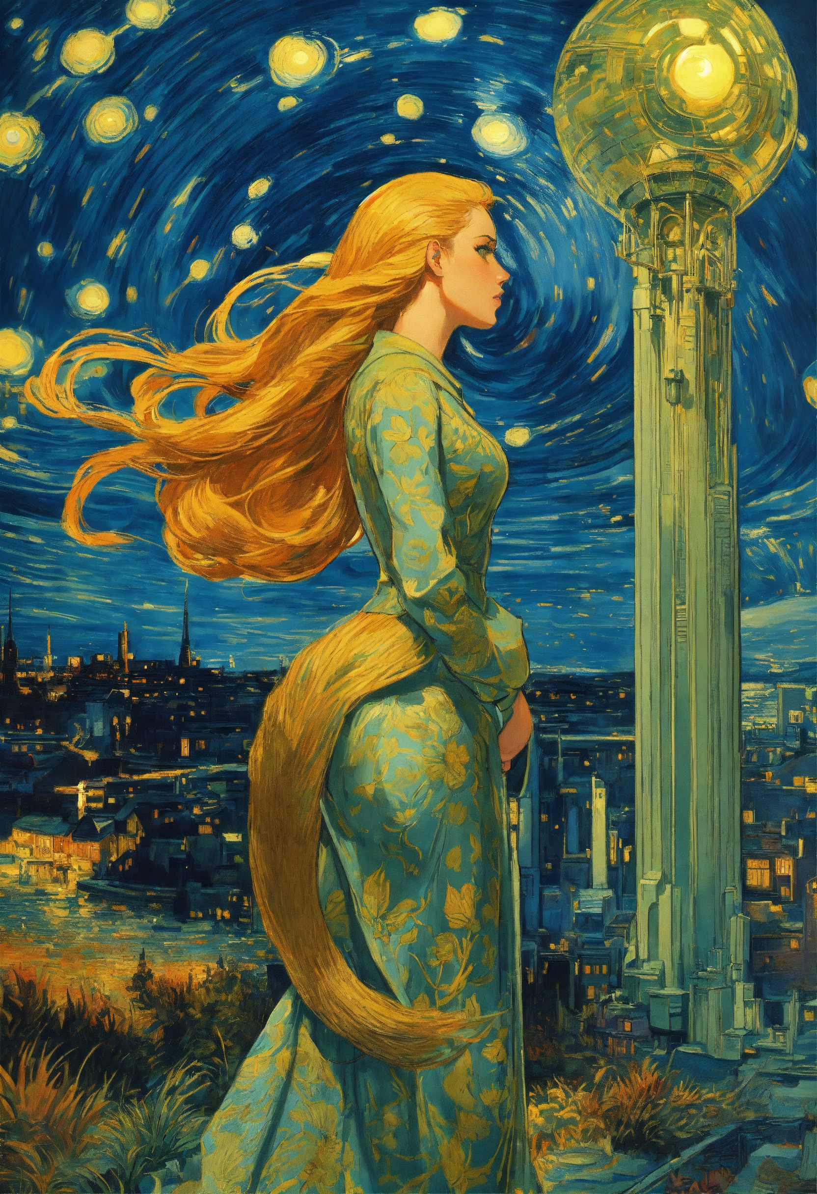 Lexica - 1960s hyper surrealism, photo-realistic, enchanted siren, long ...
