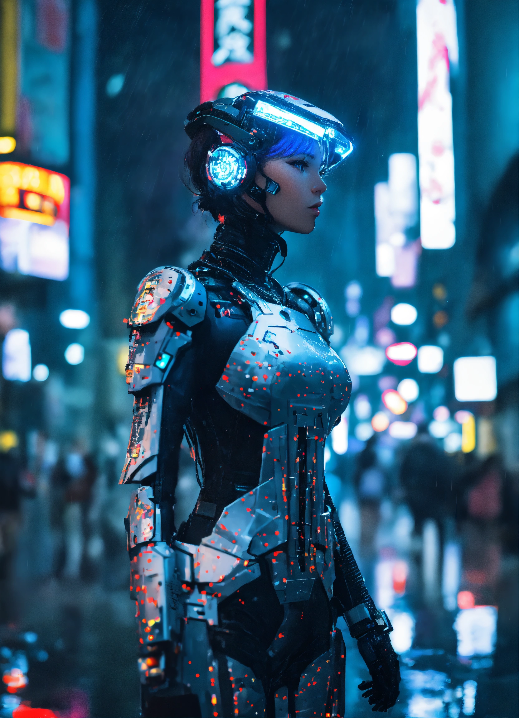 Lexica - 8k, cyber woman, robotic outfit, on dystopic futurist Tokyo ...