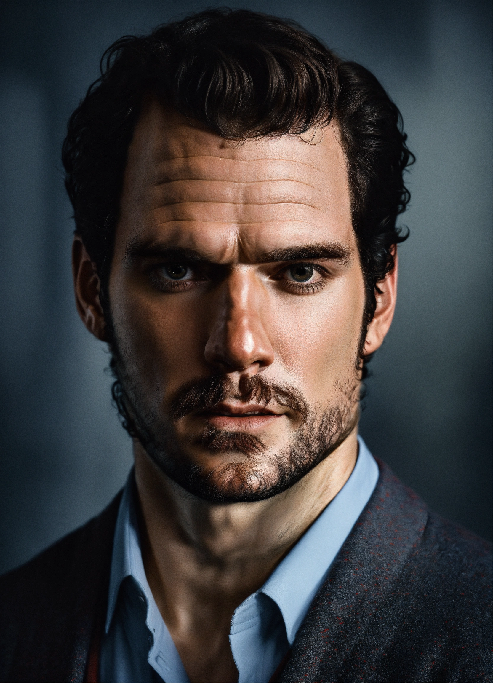 Lexica - Realistic portrait of henry cavill, in frame, very detailed ...