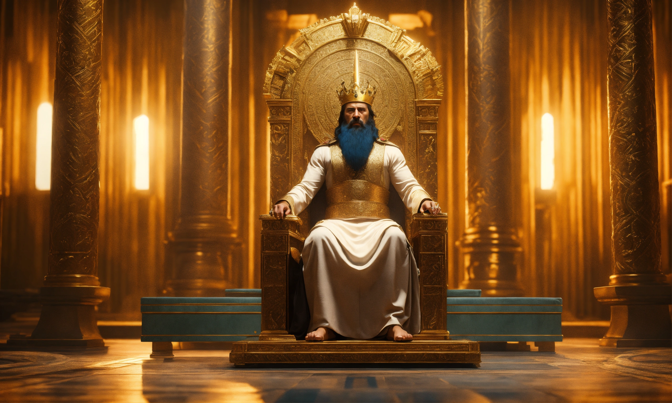 Lexica - Dário king of Babylon on the throne biblical character arts 8k ...