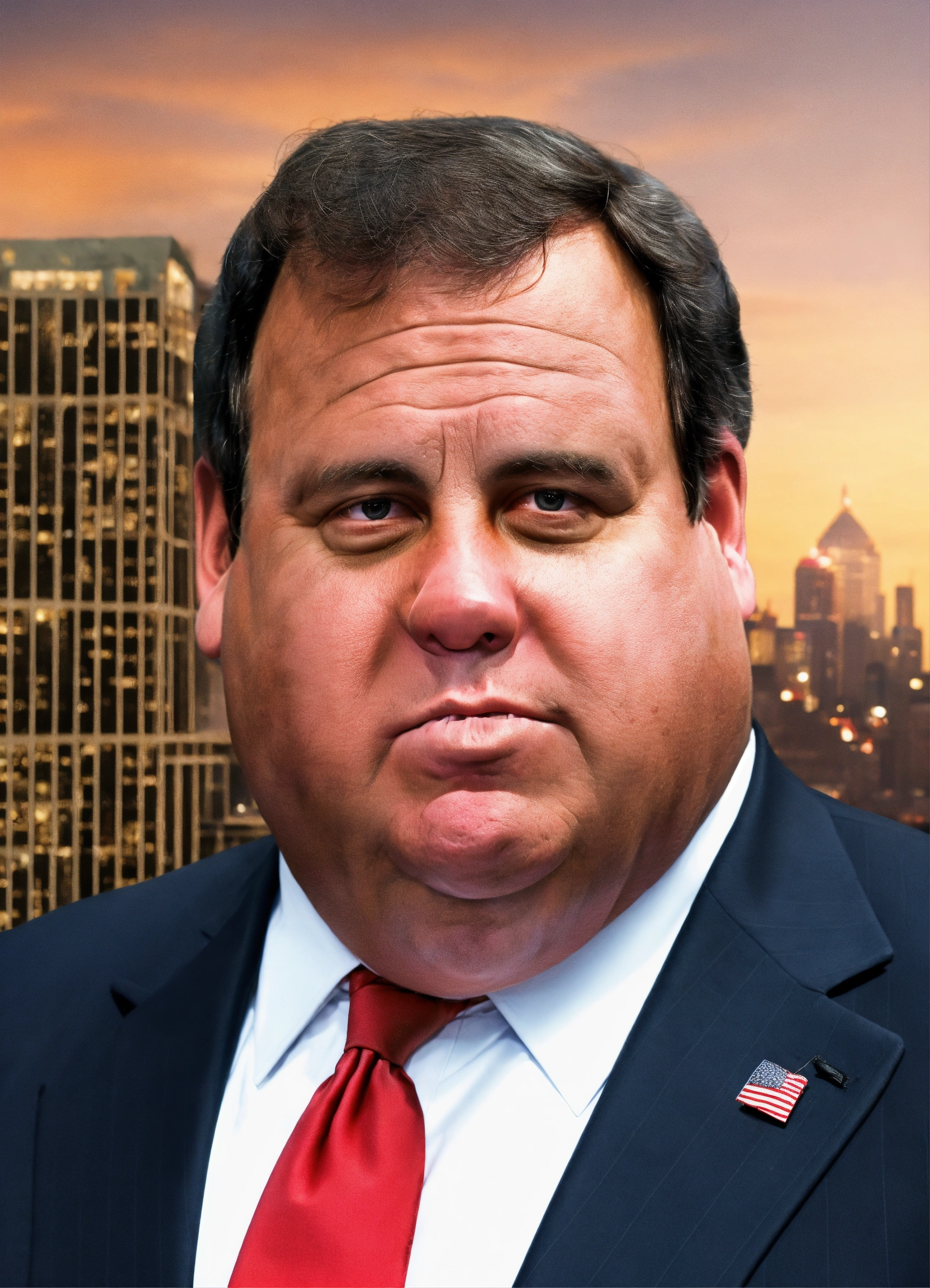 Lexica - Chris Christie as a pig