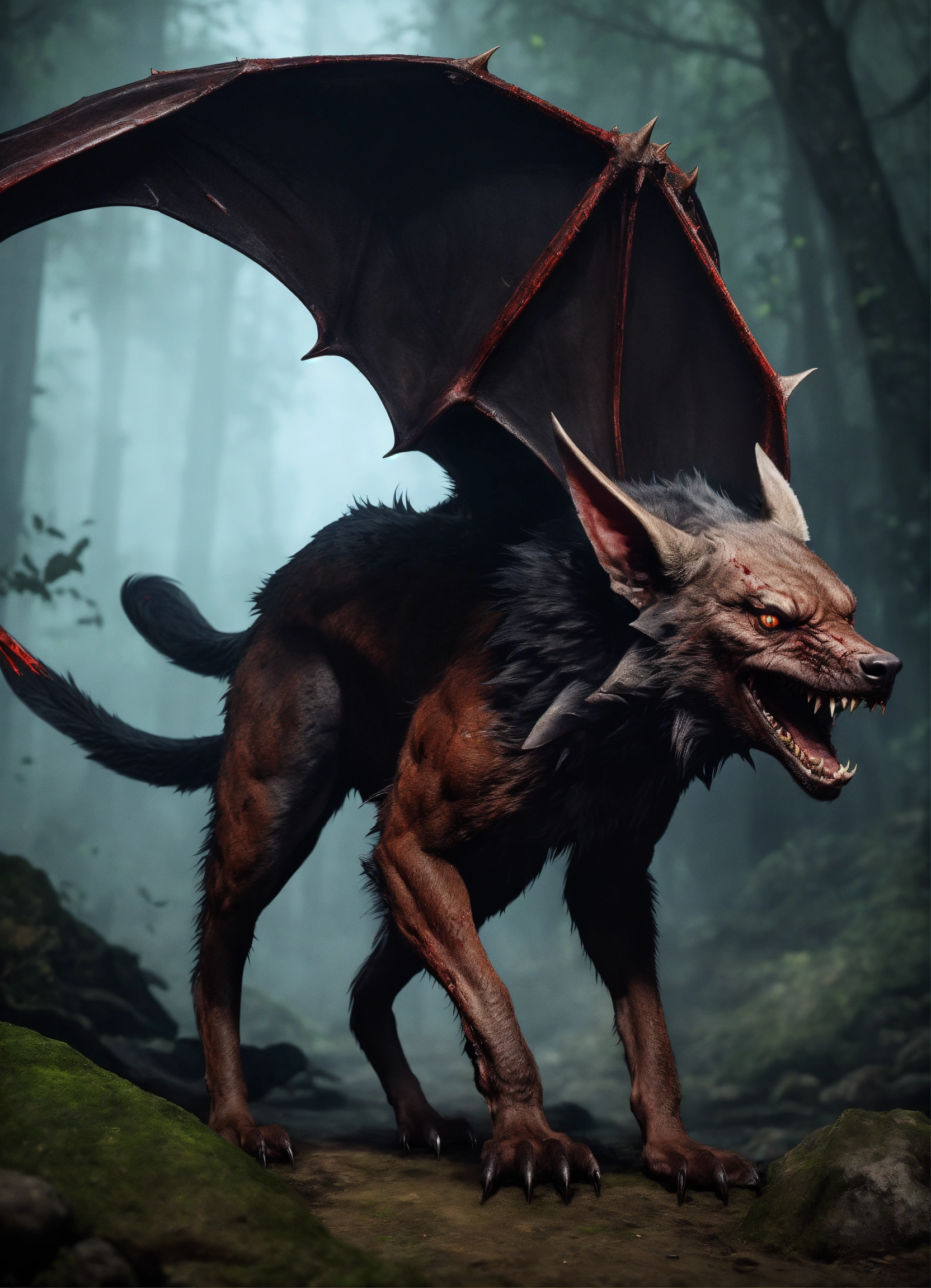 Lexica - Ultra realistic monster, katakan, the witcher series, bat ...