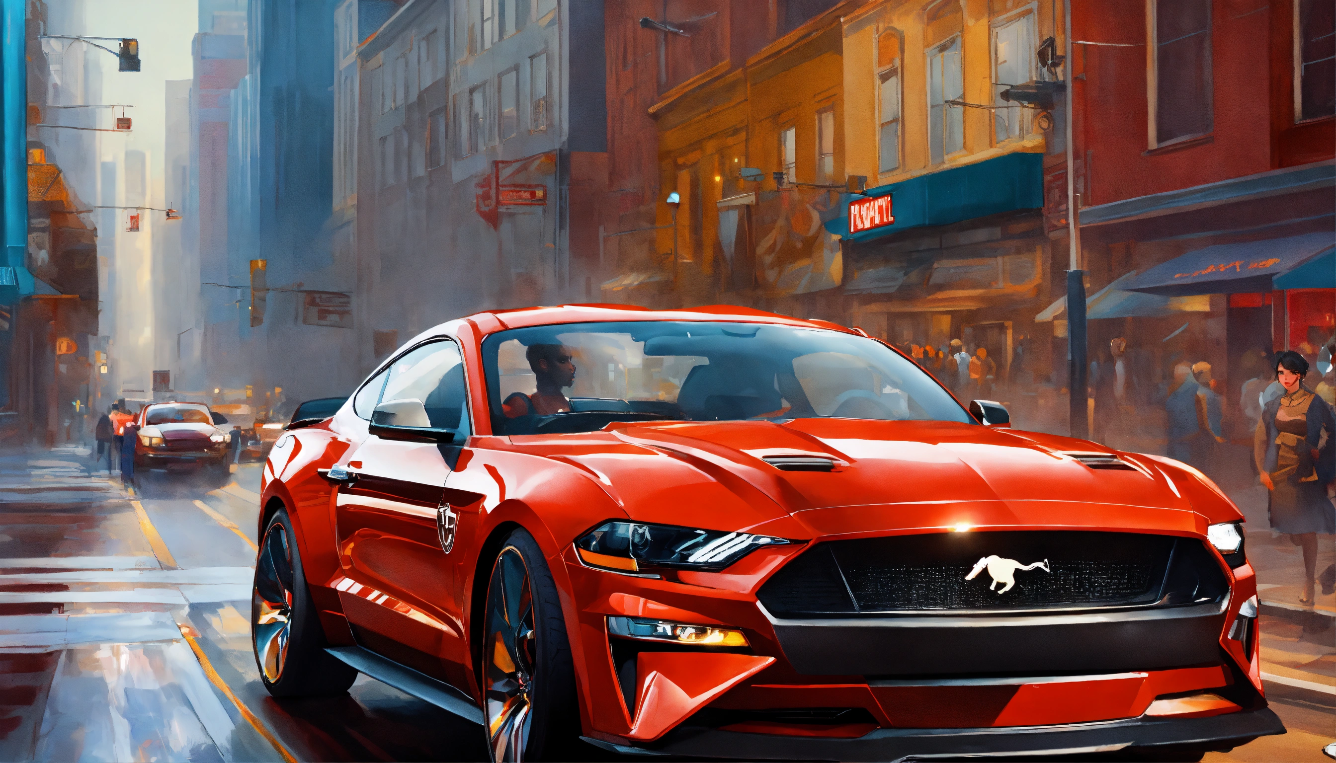 Lexica - As african Ada and Thabo's red mustang car entered the ...